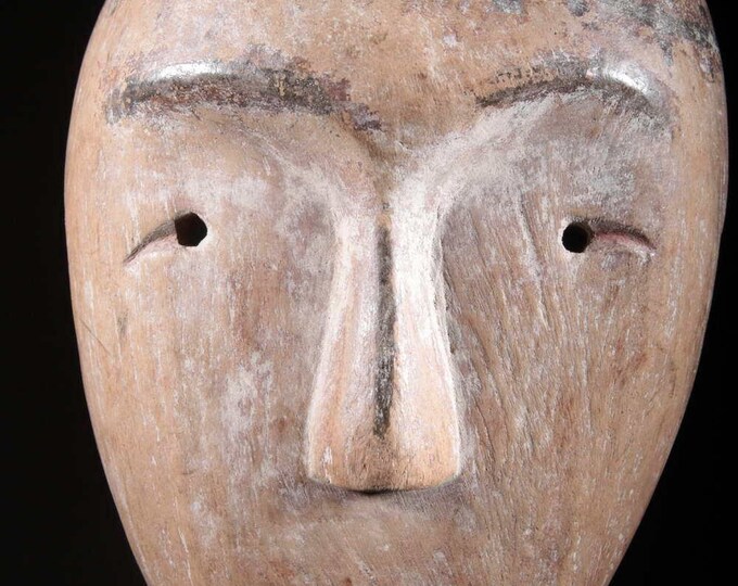 66# Antique Alaskan Native INUIT Mask - With CERTIFICATE, Ex Berger ...