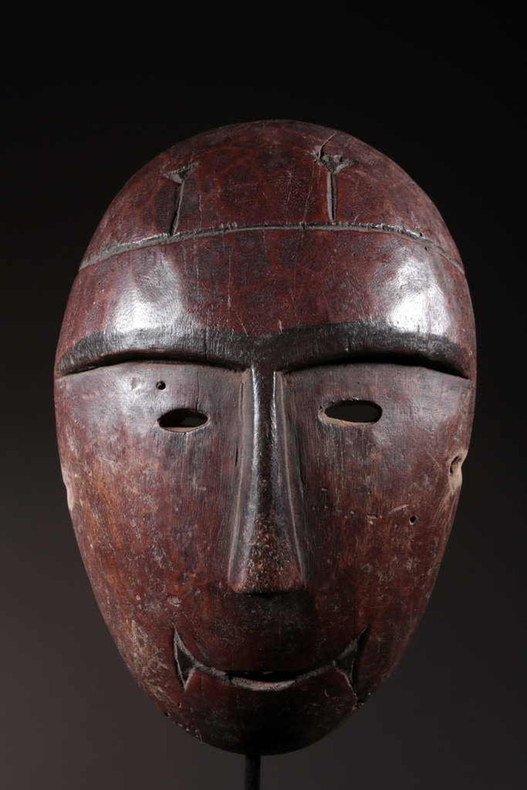 64# Antique Alaskan Native INUIT Mask - With CERTIFICATE, Ex Berger ...