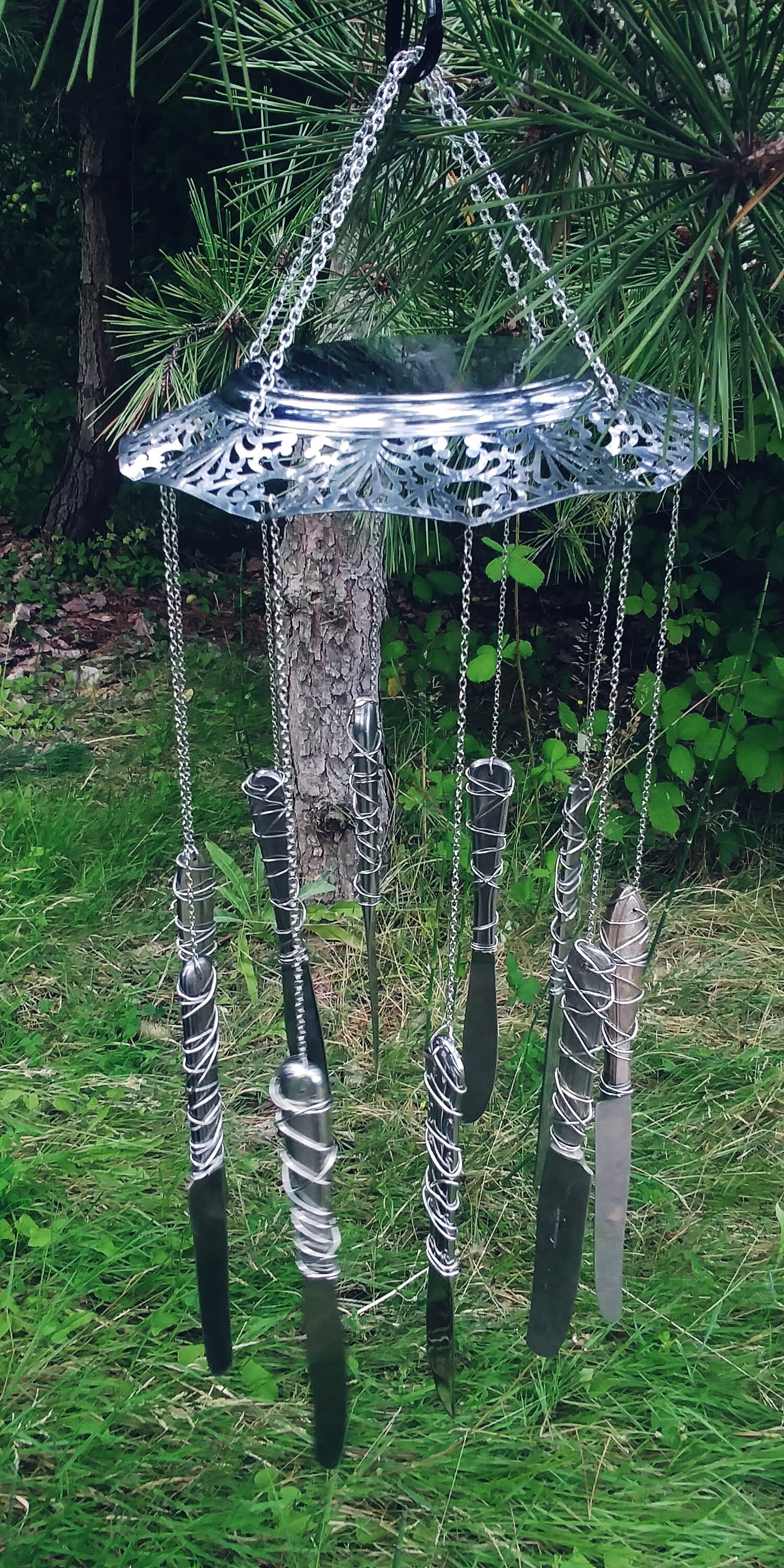 Knife Wire Wrapped Wind Chime - Etsy
