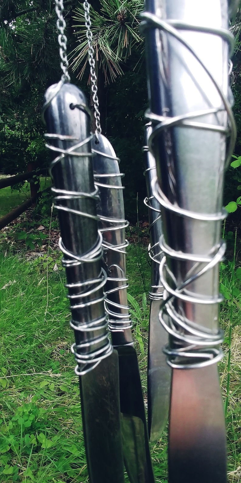 Knife Wire Wrapped Wind Chime - Etsy