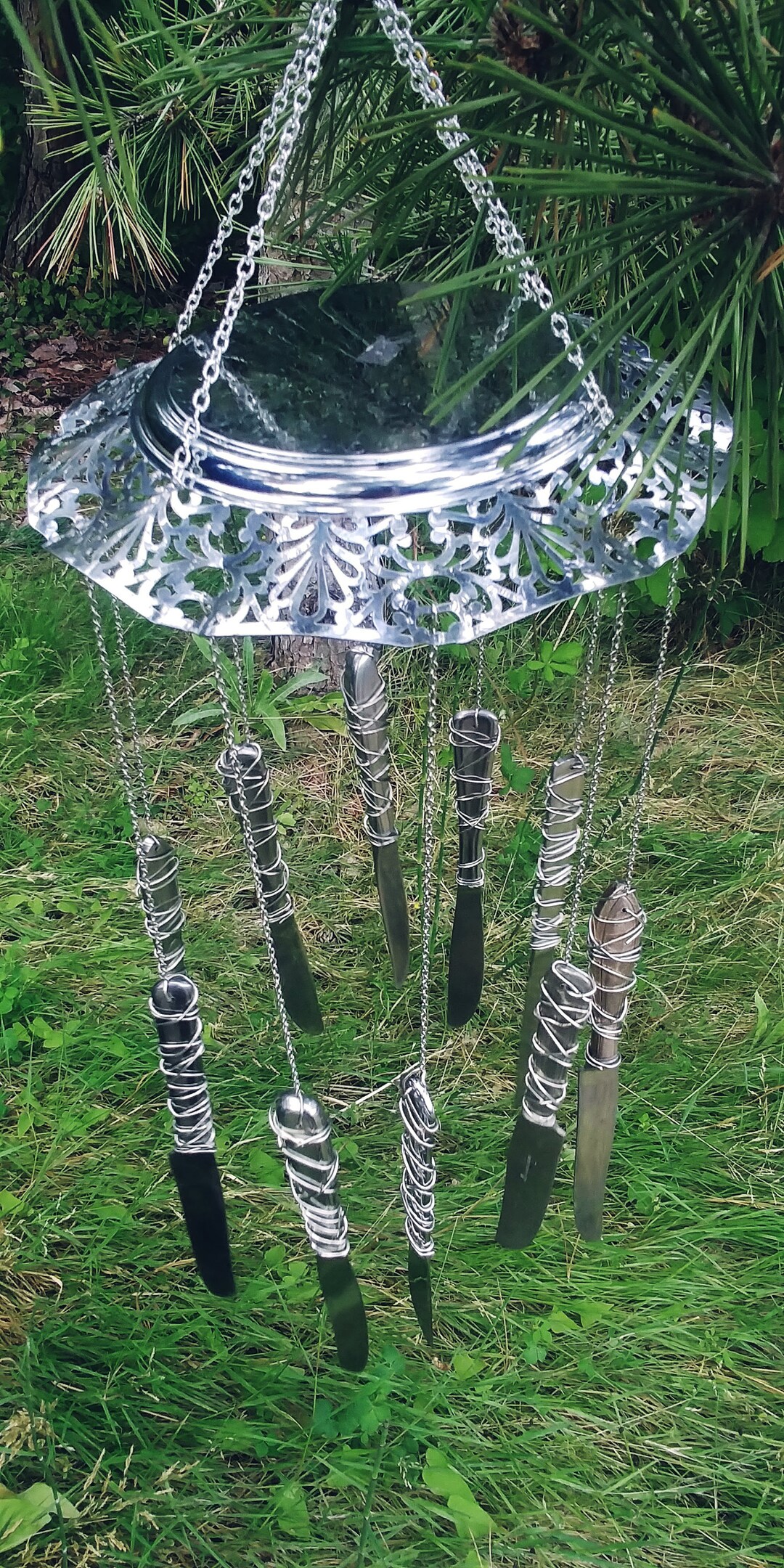Knife Wire Wrapped Wind Chime - Etsy