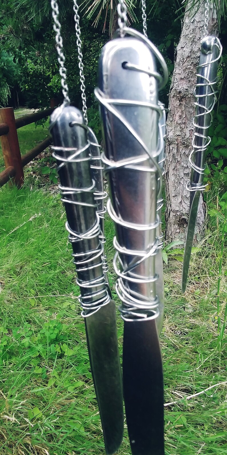 Knife Wire Wrapped Wind Chime - Etsy