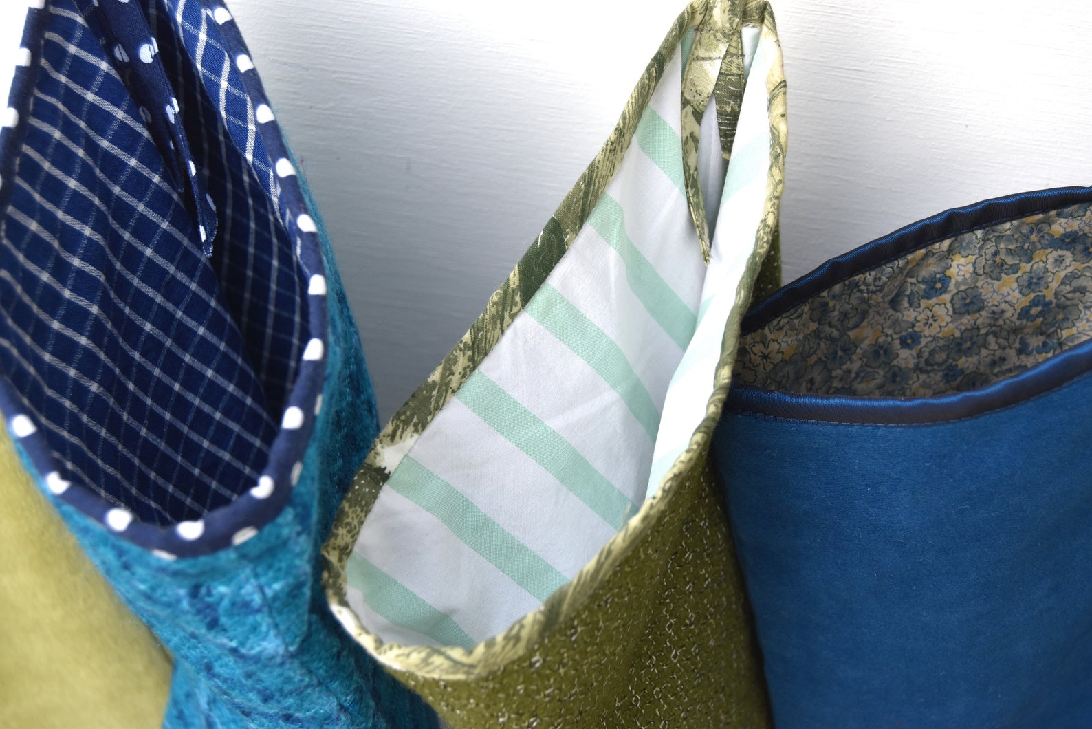 Green Blue Plaid Christmas Stocking | Vintage, Repurposed Fabrics ...