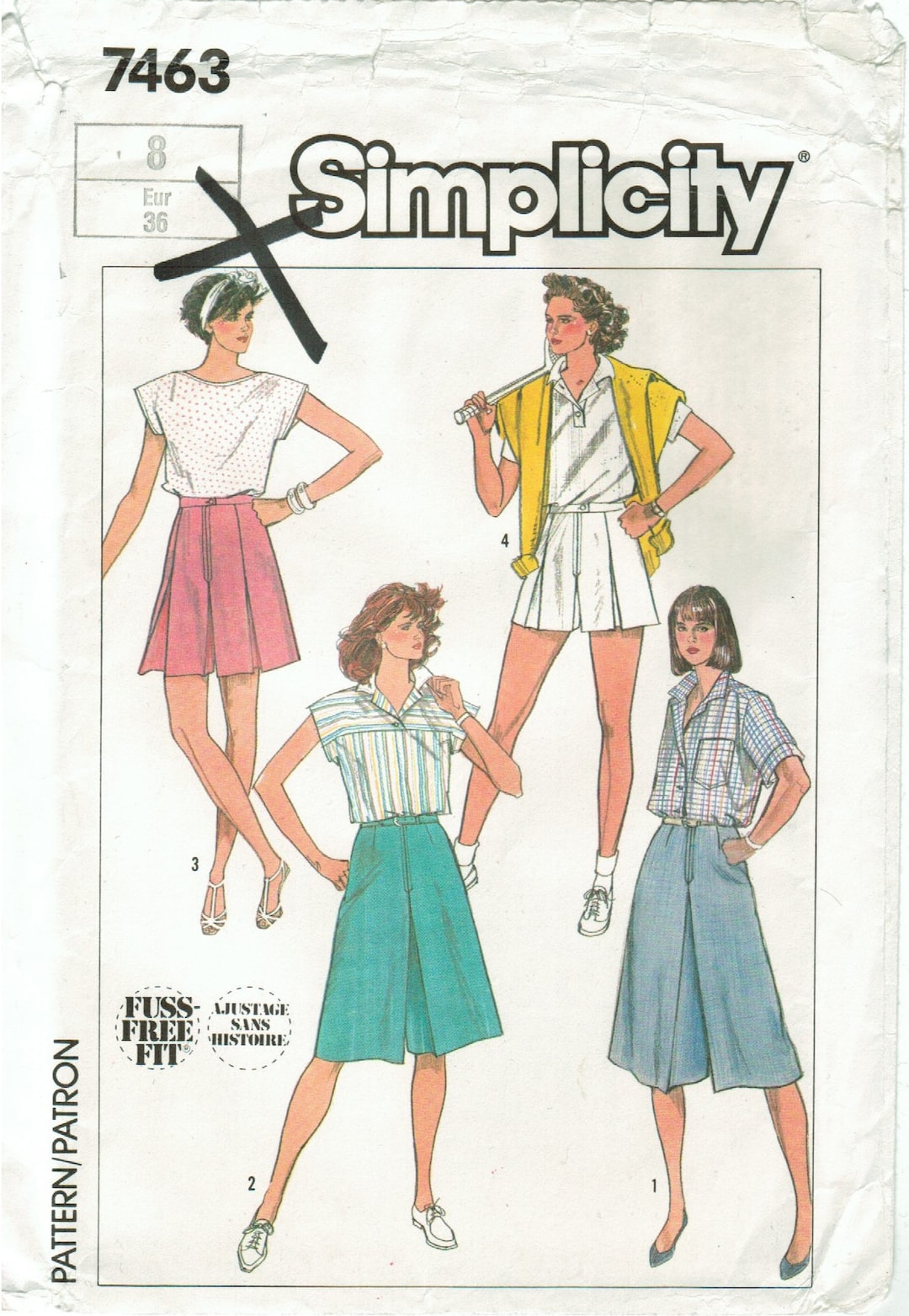 80s Culottes in Four Lengths | Below Knee, Above, Short | Pleated, High ...