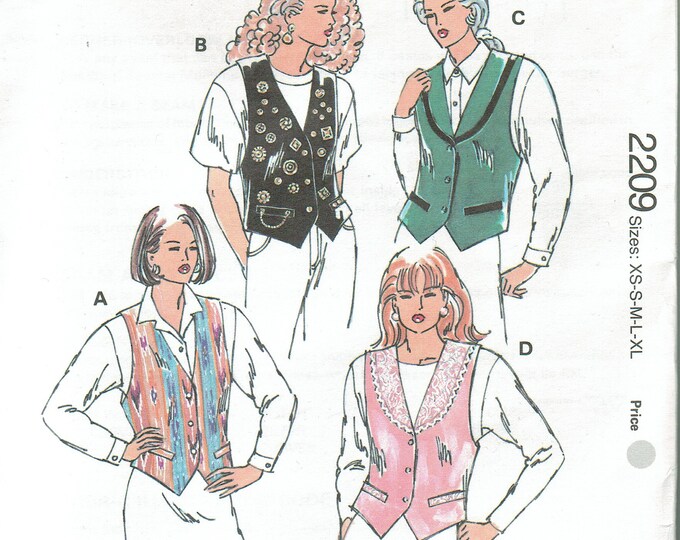 90s Vest Variations | Lapels, Shaped Hem, Back Belt, Lining Back | Kwik ...