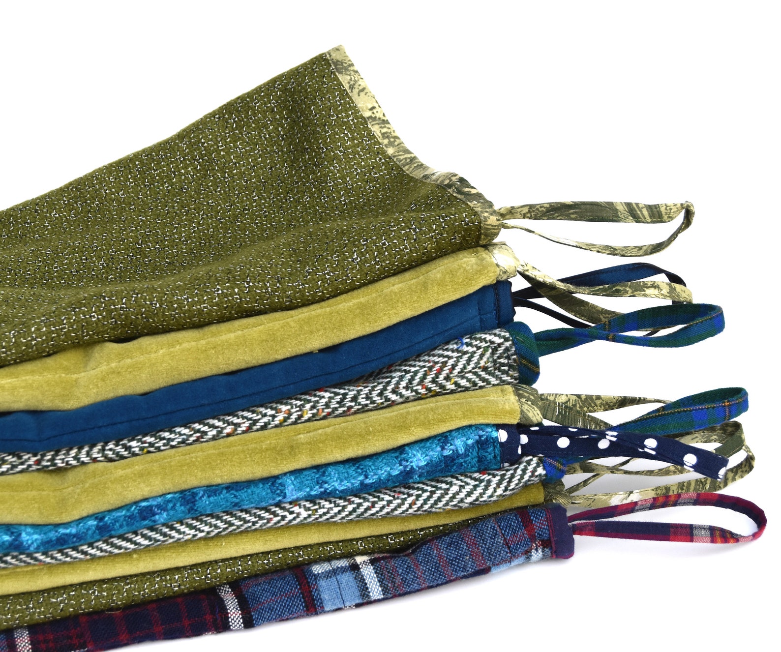 Green Blue Plaid Christmas Stocking | Vintage, Repurposed Fabrics ...