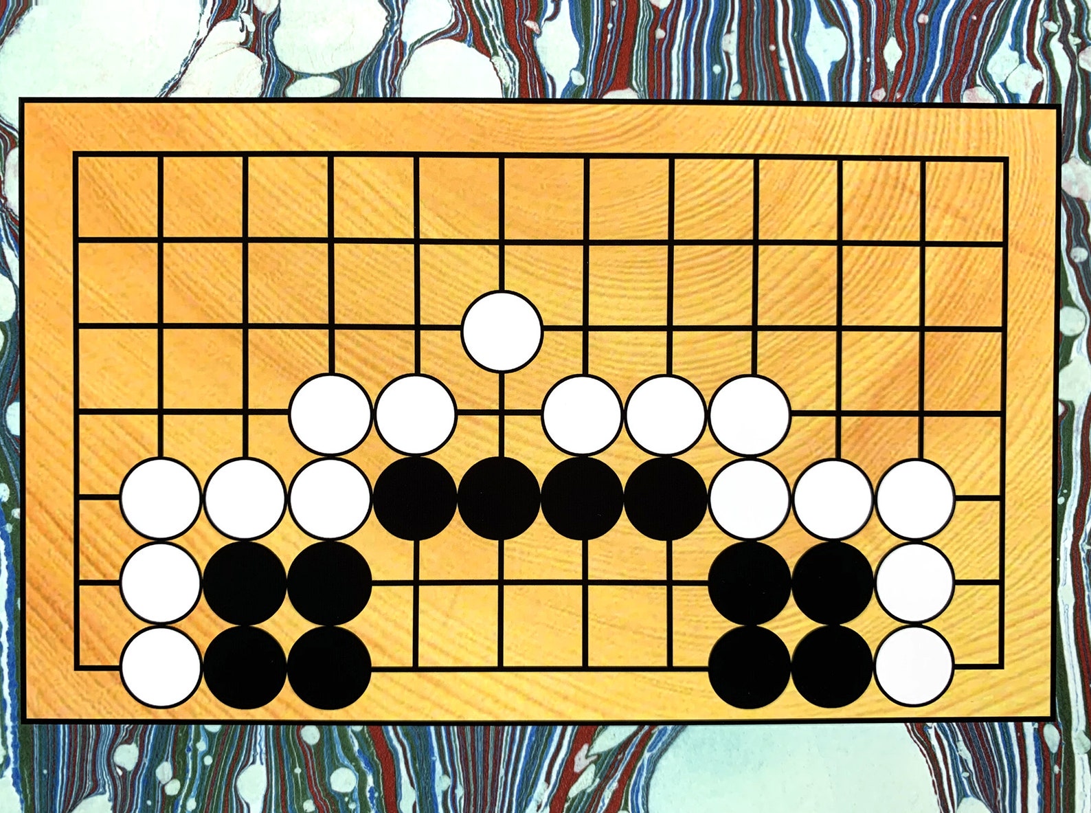 Poster - Tsumego, Black to Play and Live - Baduk, Weiqi, Go Game - Ring ...