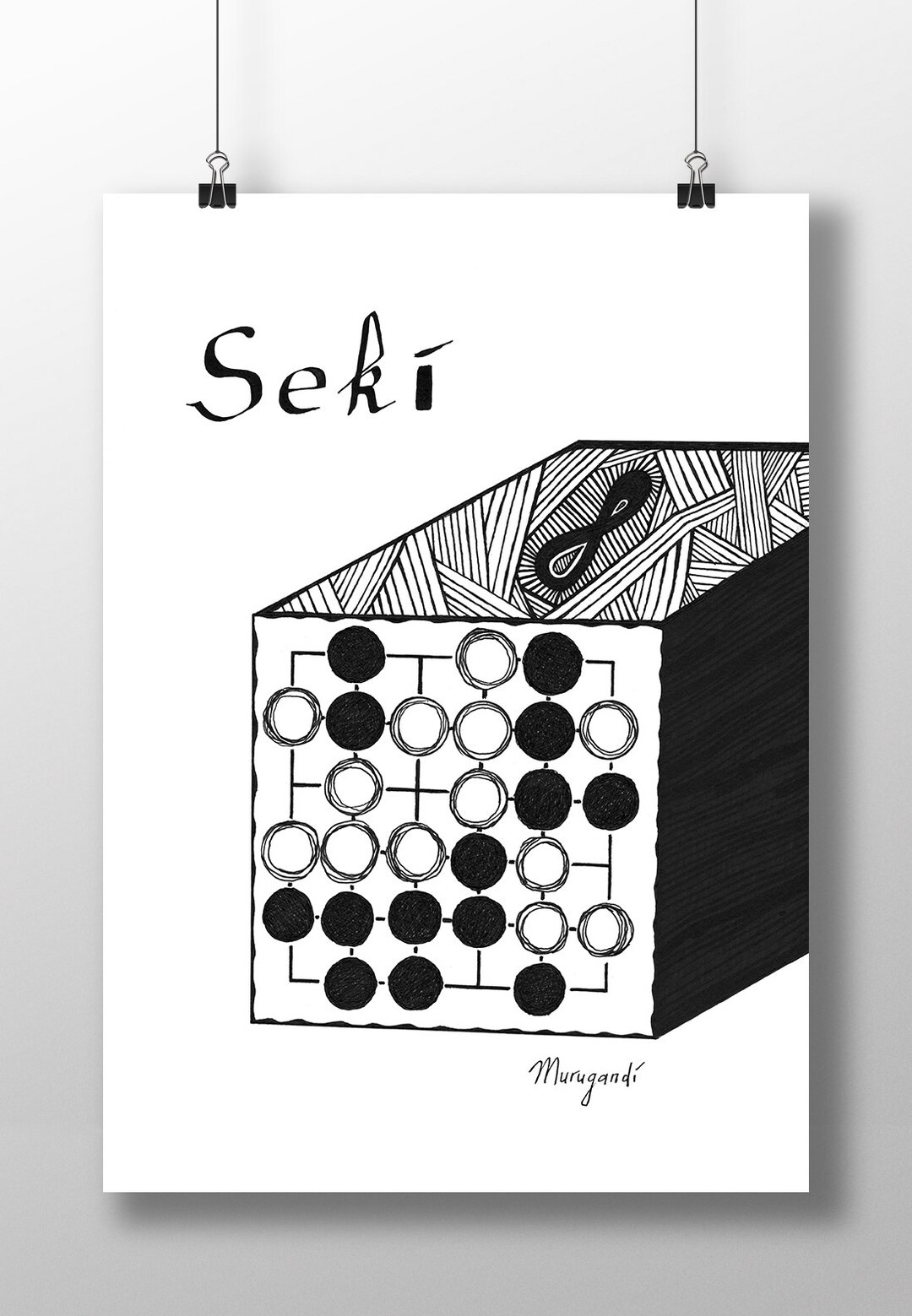 Poster - Seki - Baduk, Weiqi, Go Game - Concept for Japanese Puzzle Box ...