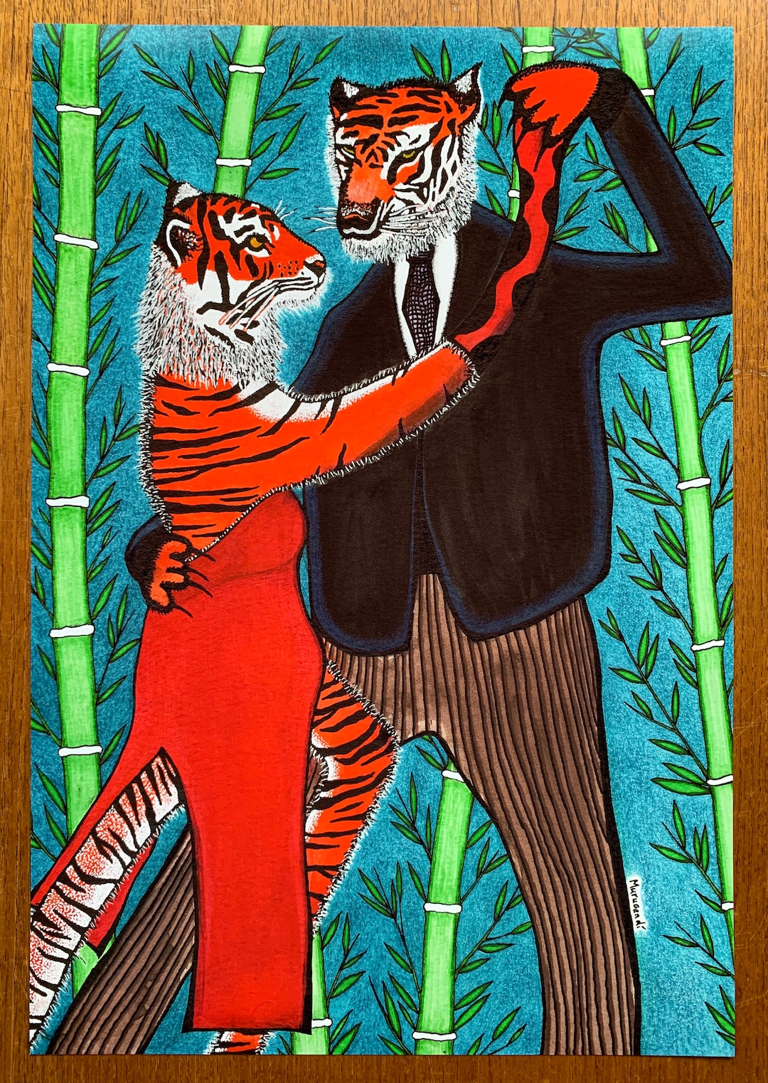 Poster - Salsa-dancing Tigers in Bamboo Forest - Romance and Love is in ...
