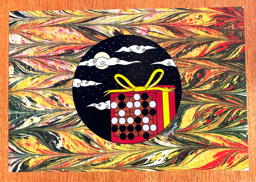 Poster - Shared Life on the Goban - Baduk, Weiqi, Go Game - Whole Board ...