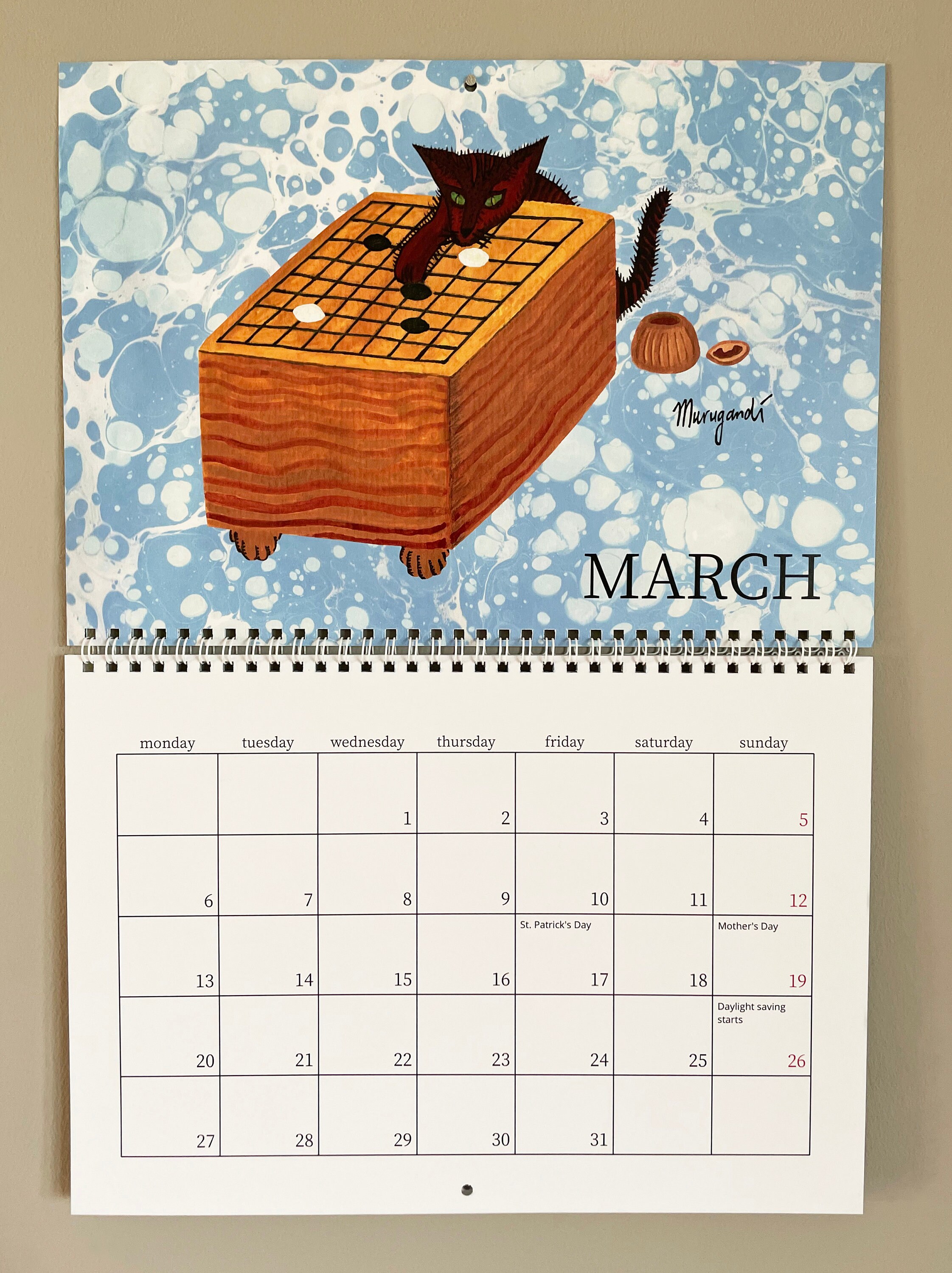 2023 Go Calendar A4 Wall Calendar With Ring Binding Game of Go, Weiqi ...