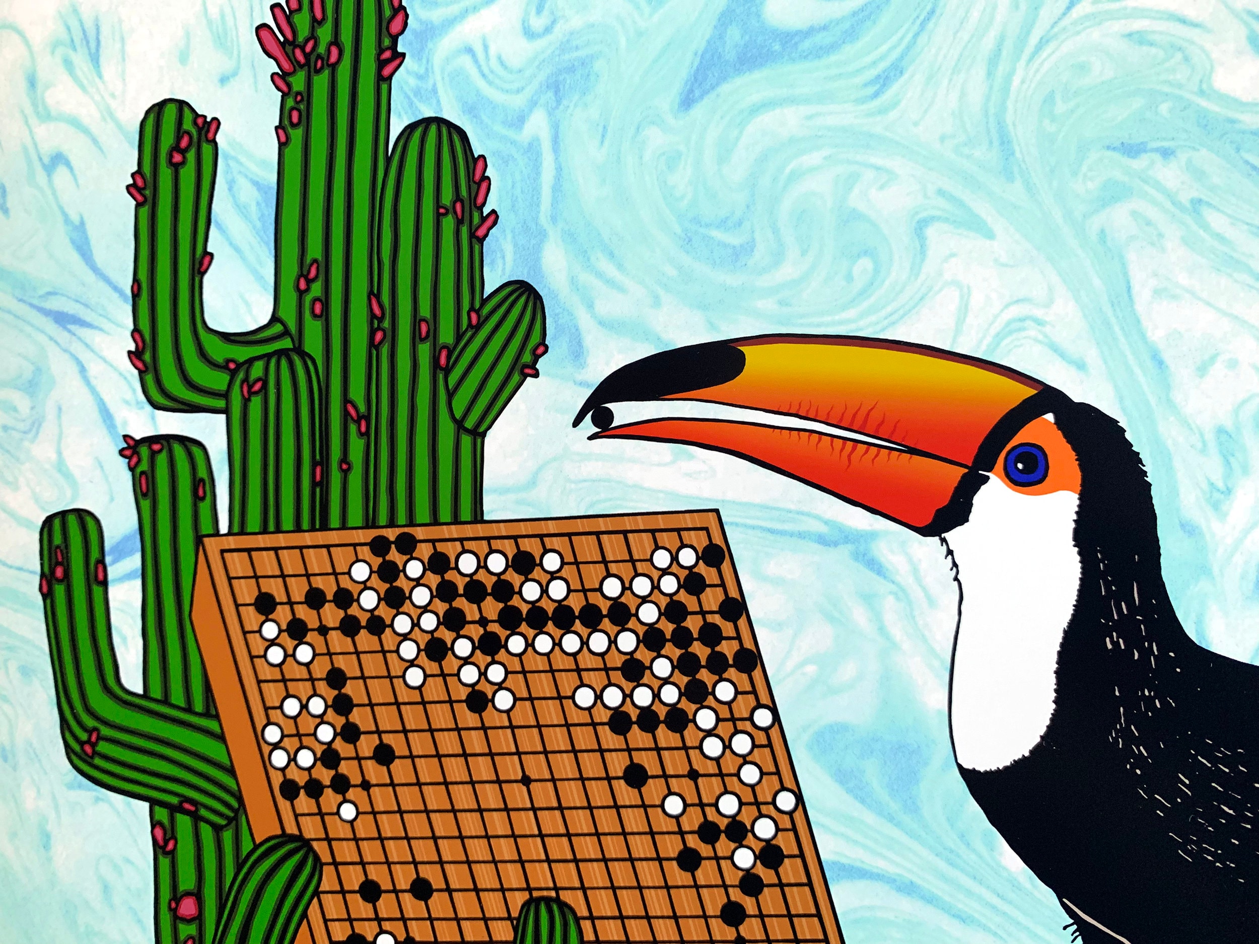 Poster - the Ear Reddening Move - Baduk, Weiqi, Go Game - Honinbo ...