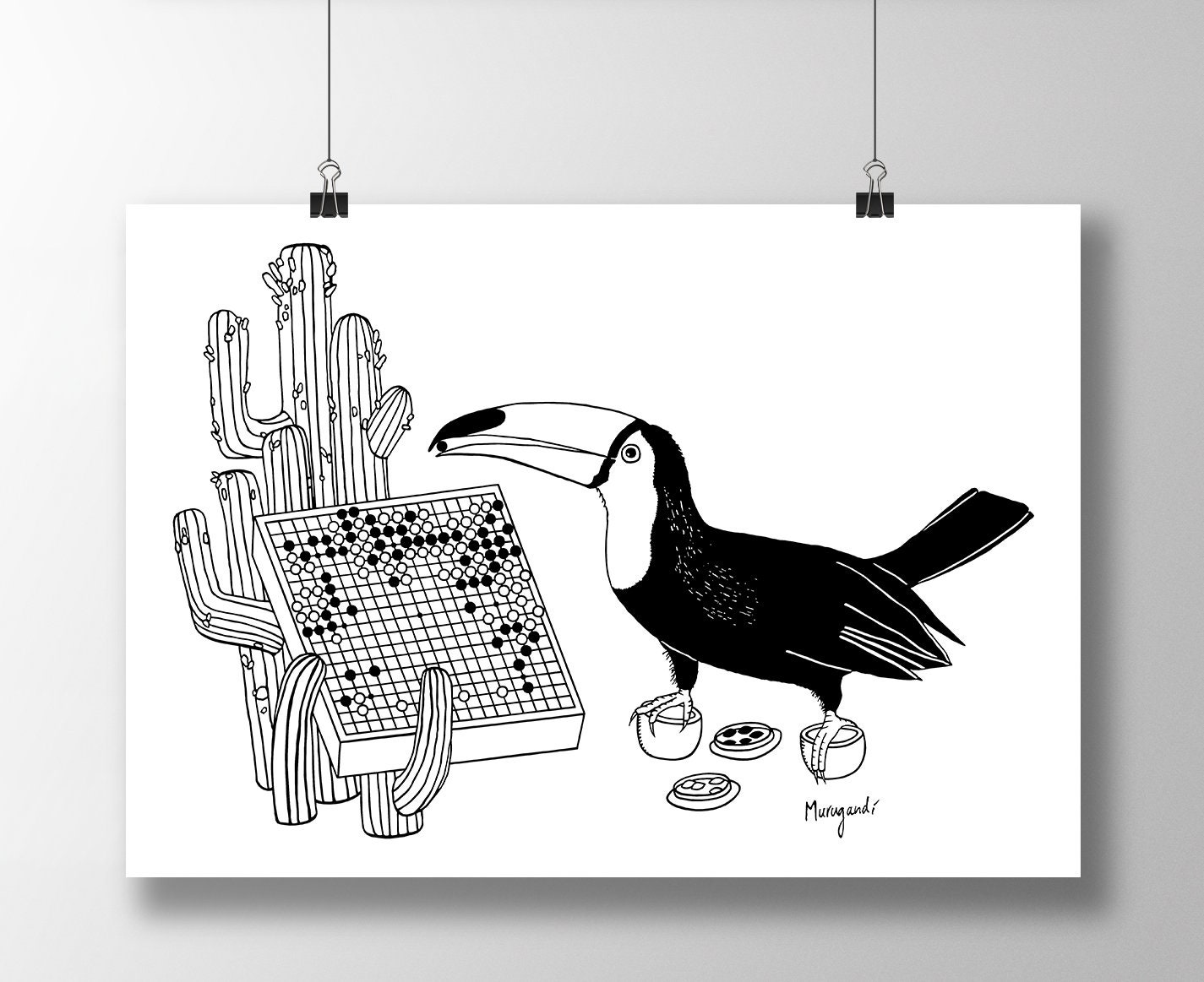 Poster - the Ear Reddening Move - Baduk, Weiqi, Go Game - Honinbo ...