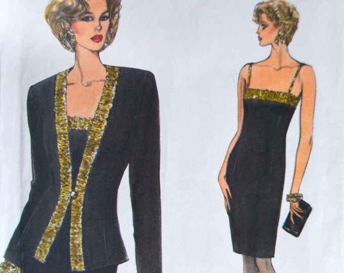 Very Easy Very Vogue Sewing Pattern 8512 Jacket and Dress Size 6-8-10 ...