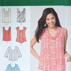 Simplicity Ladies Sewing Pattern 1806 Panelled Summer Tops by ...