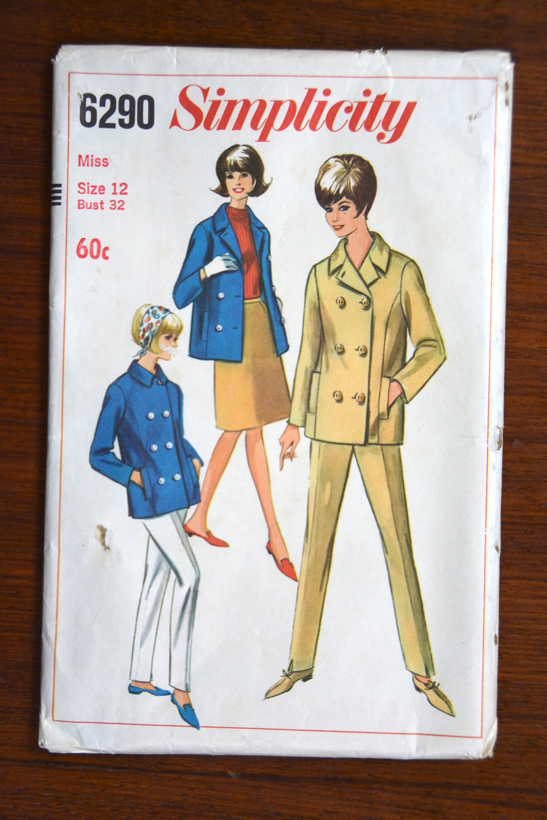 Simplicity Sewing Pattern 6290 Jacket and Pants Size 12 Bust 32 - Etsy