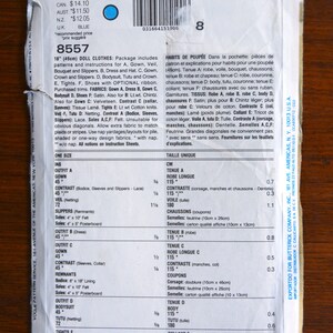 Vogue Craft Sewing Pattern 8557 Designed by Linda Carr 18" (46CM) Doll ...