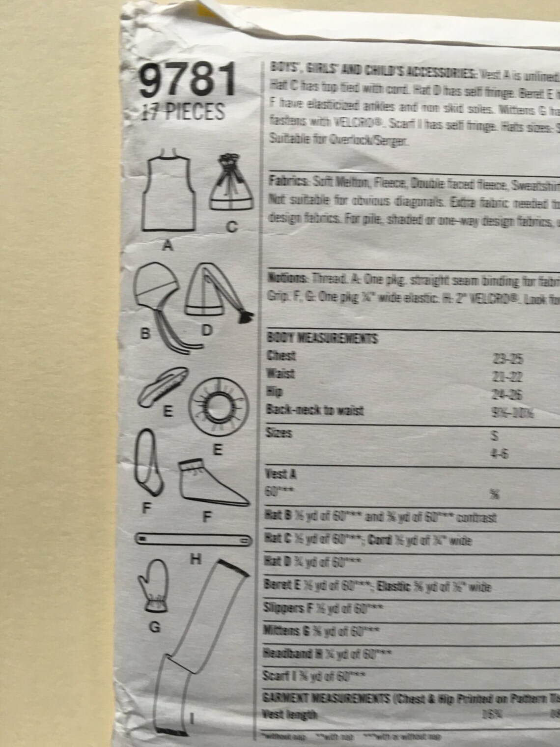 Simplicity 9781 Sewing Pattern UNCUT Winter Accessories Hat - Etsy