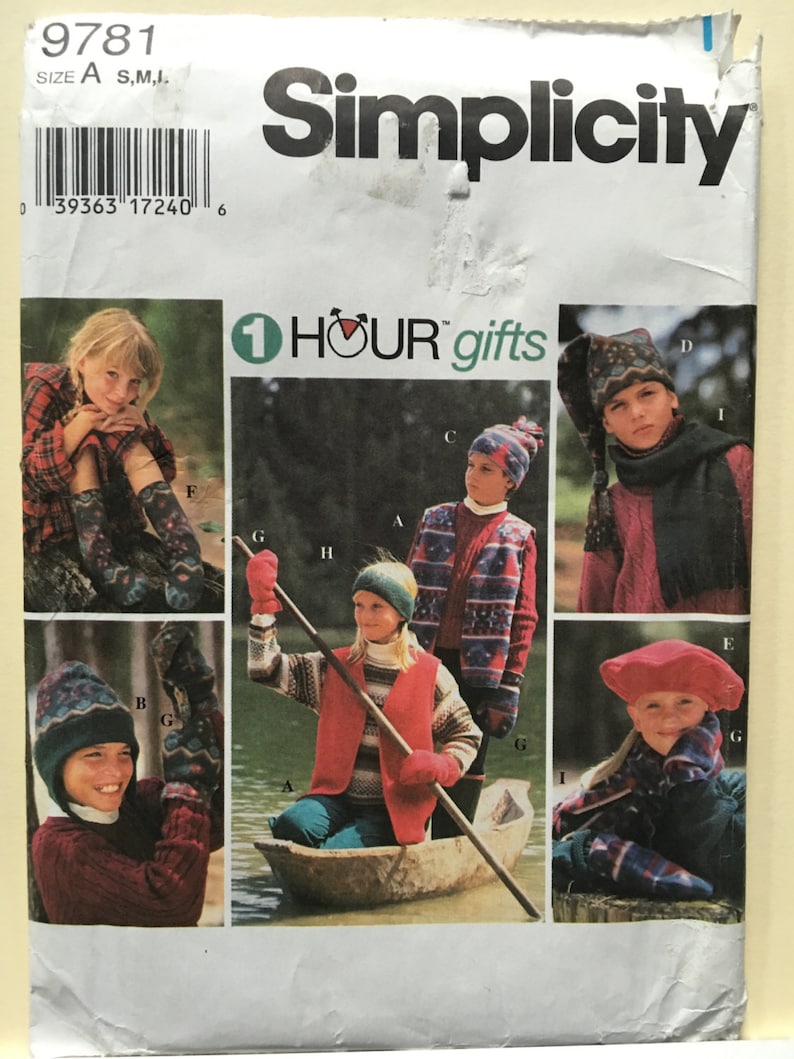 Simplicity 9781 Sewing Pattern UNCUT Winter Accessories Hat - Etsy