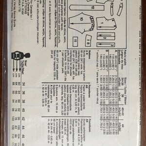 Very RARE Vintage Burda 5944, Long Sleeve Blouse Gathered Hip Detail ...