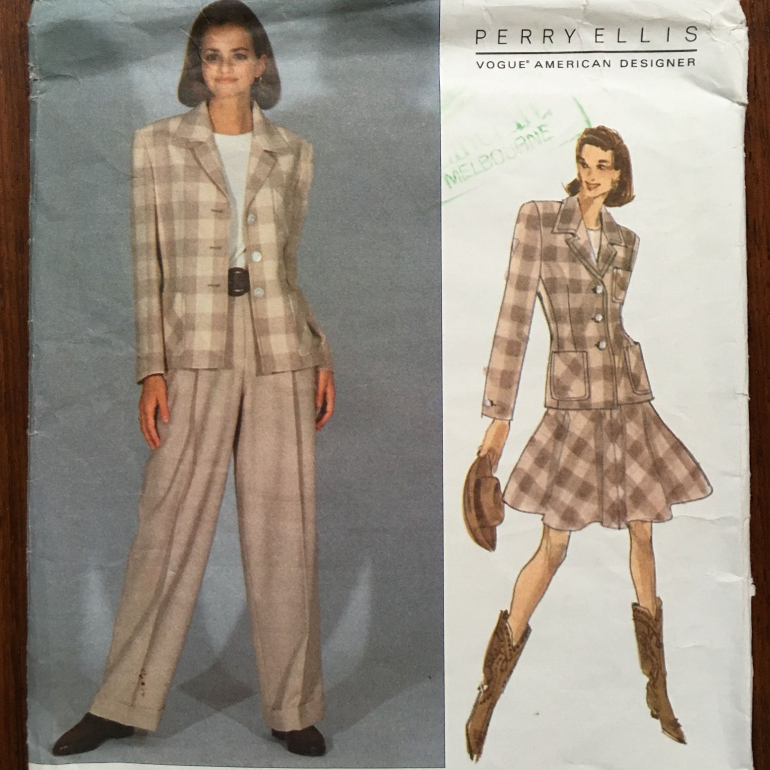 1990s Perry Ellis Sewing Pattern Vogue 1093 Vogue American - Etsy Australia