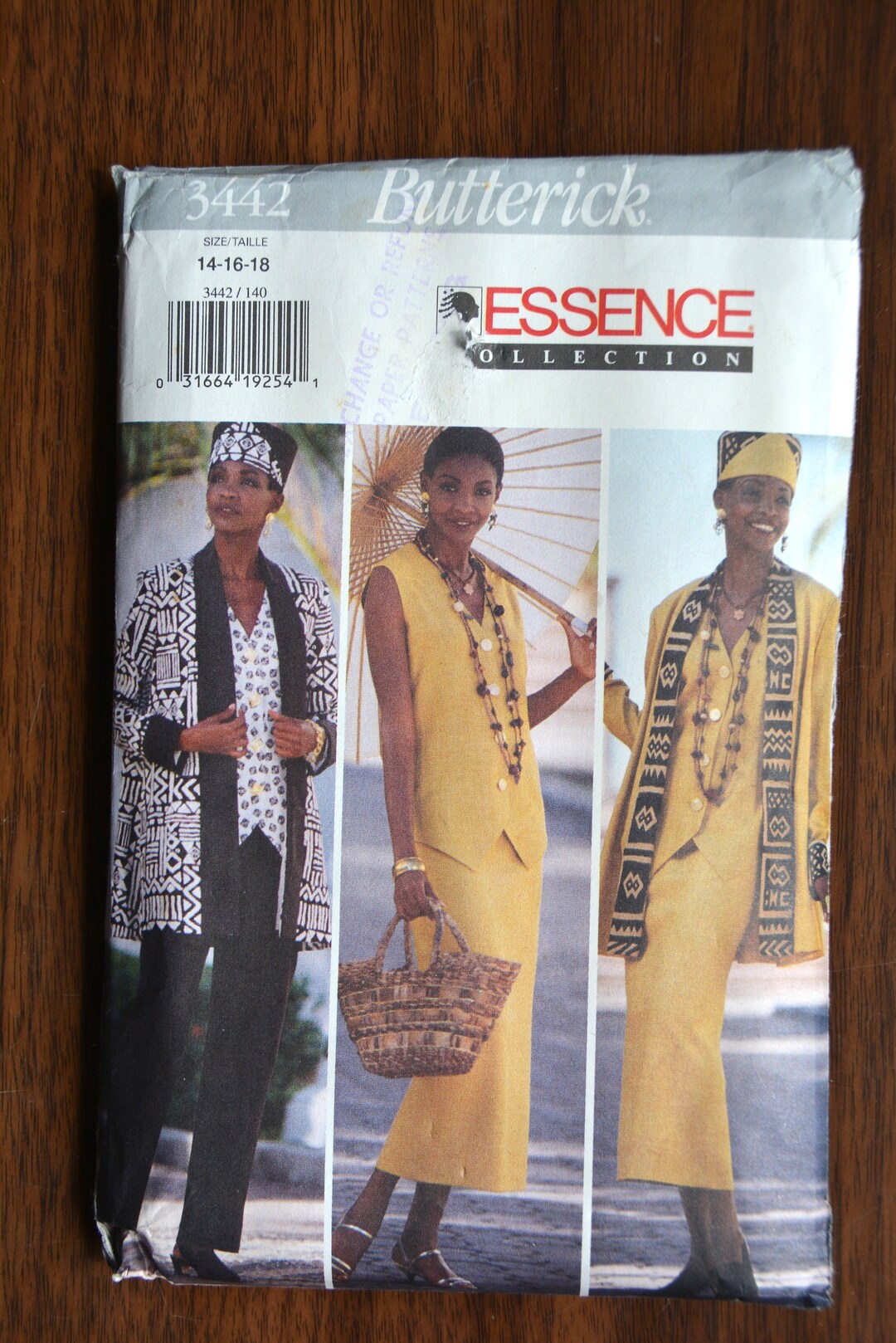 90s Butterick Essence Collection 3442 Jacket, Top, Skirt, Pants, and ...
