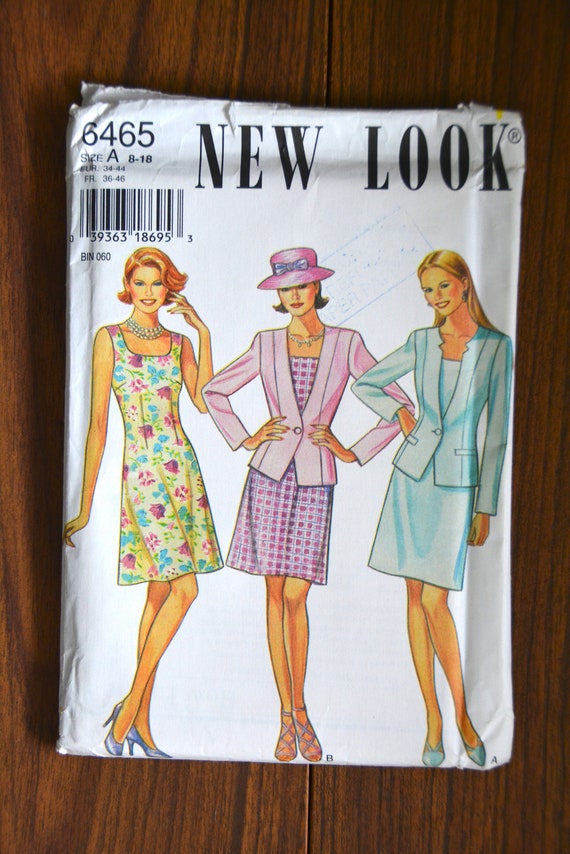 New Look Sewing Pattern 6465 Jacket and Dress Size | Etsy