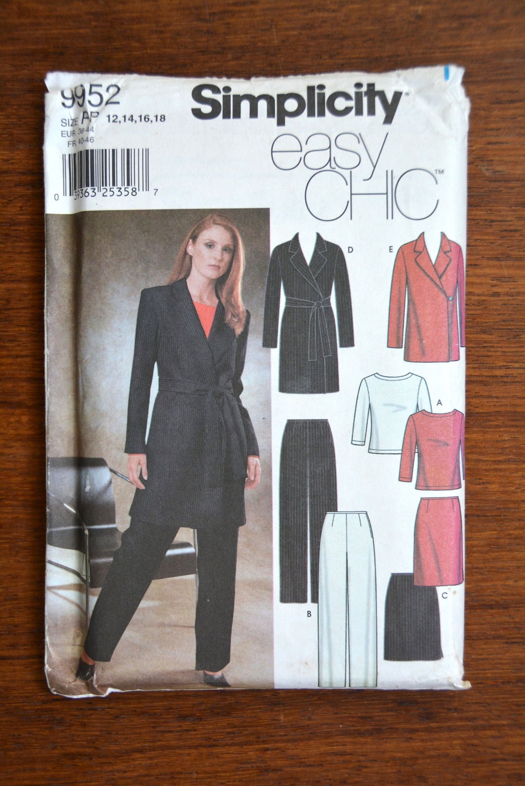 Simplicity Sewing Pattern 9952 Pants, Skirt, Lined Jacket, in Two ...