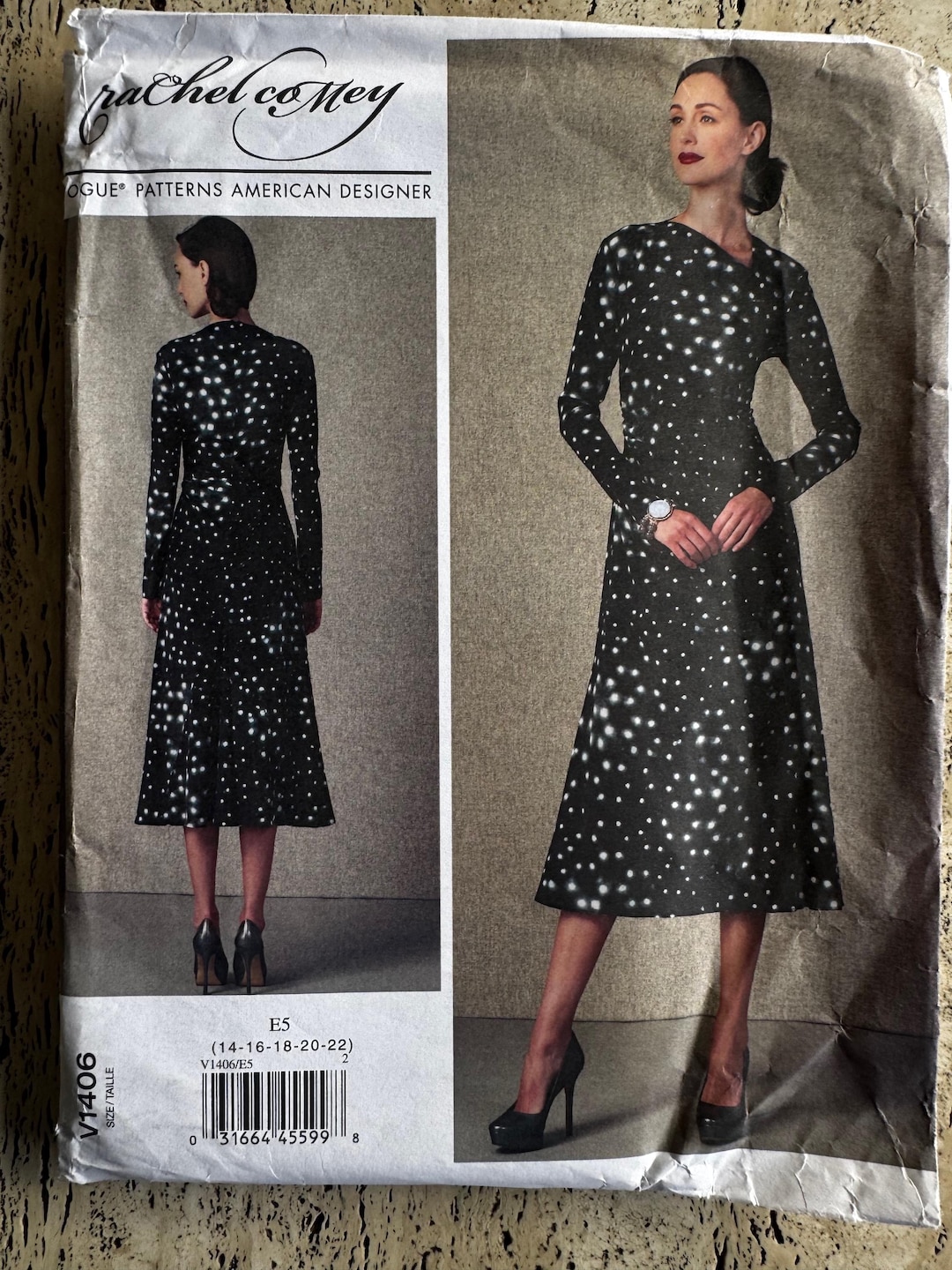 Vogue Sewing Pattern 1406 V1406 Womens Dress Pattern by R Comey Size 14 ...