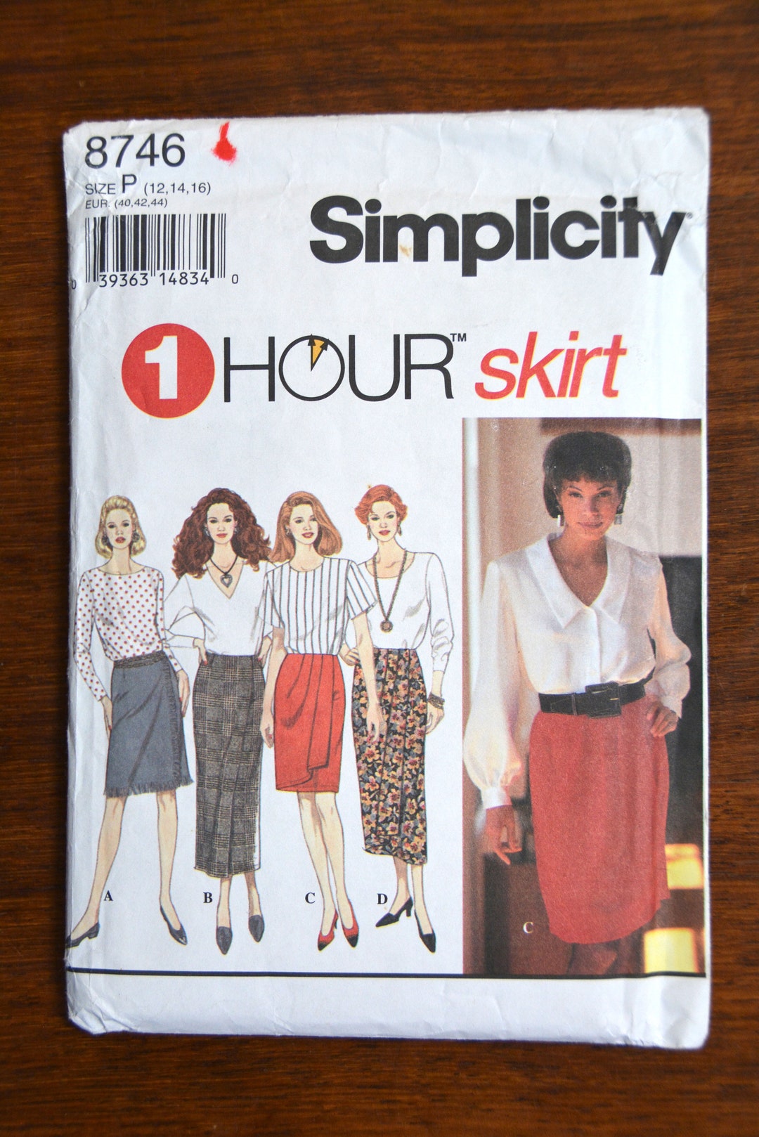1993 Simplicity Sewing Pattern 8746 Wrap Skirts Size 12-14-16 - Etsy