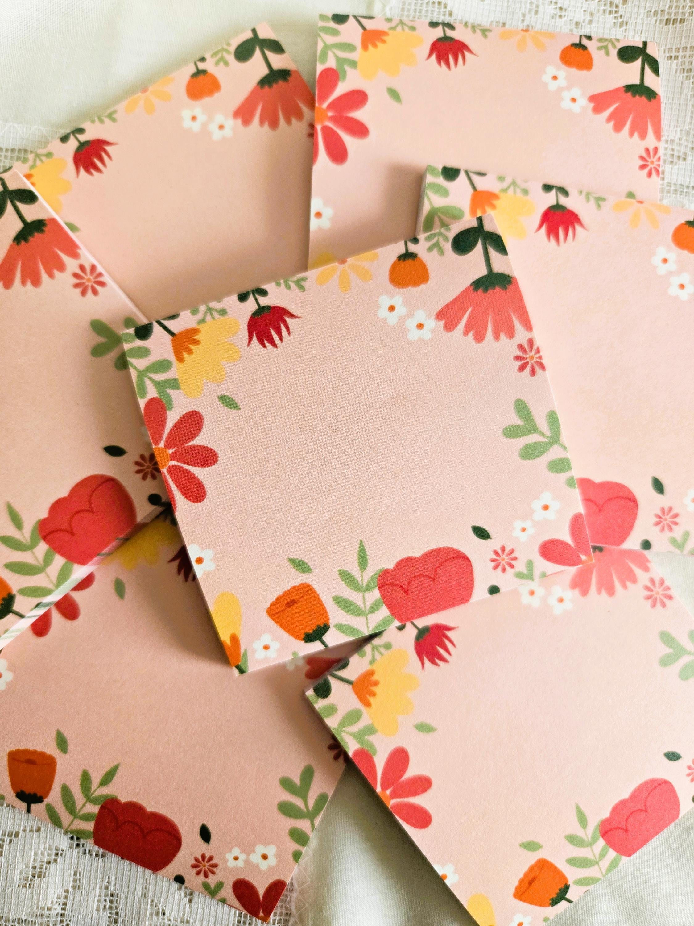 Floral Sticky Notes Cute Sticky Notes Gift for Her Teacher Gifts ...