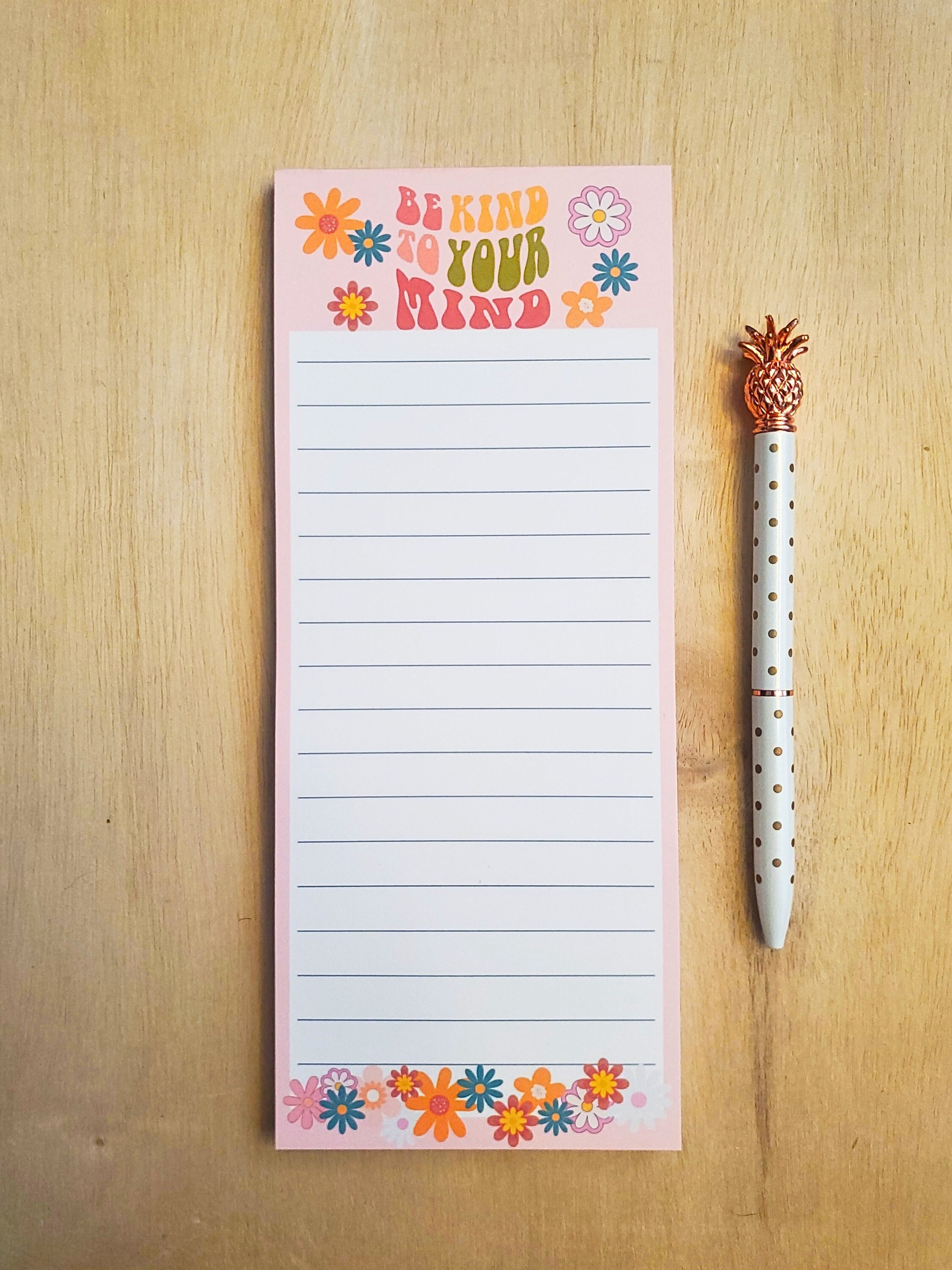 Be Kind to Your Mind Notepad Groovy Retro Positive Affirmation Lined ...