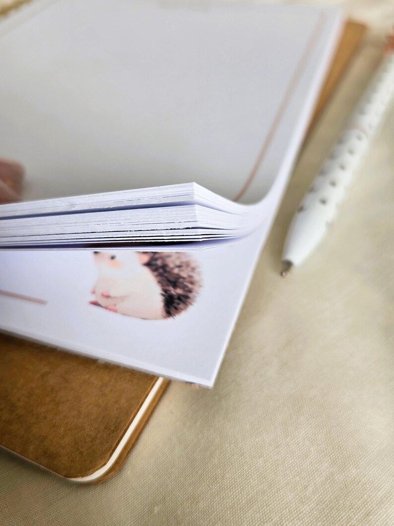 Hedgehog Notepad Gift for Her Animals Cute Stationery 5x7 Notepad ...