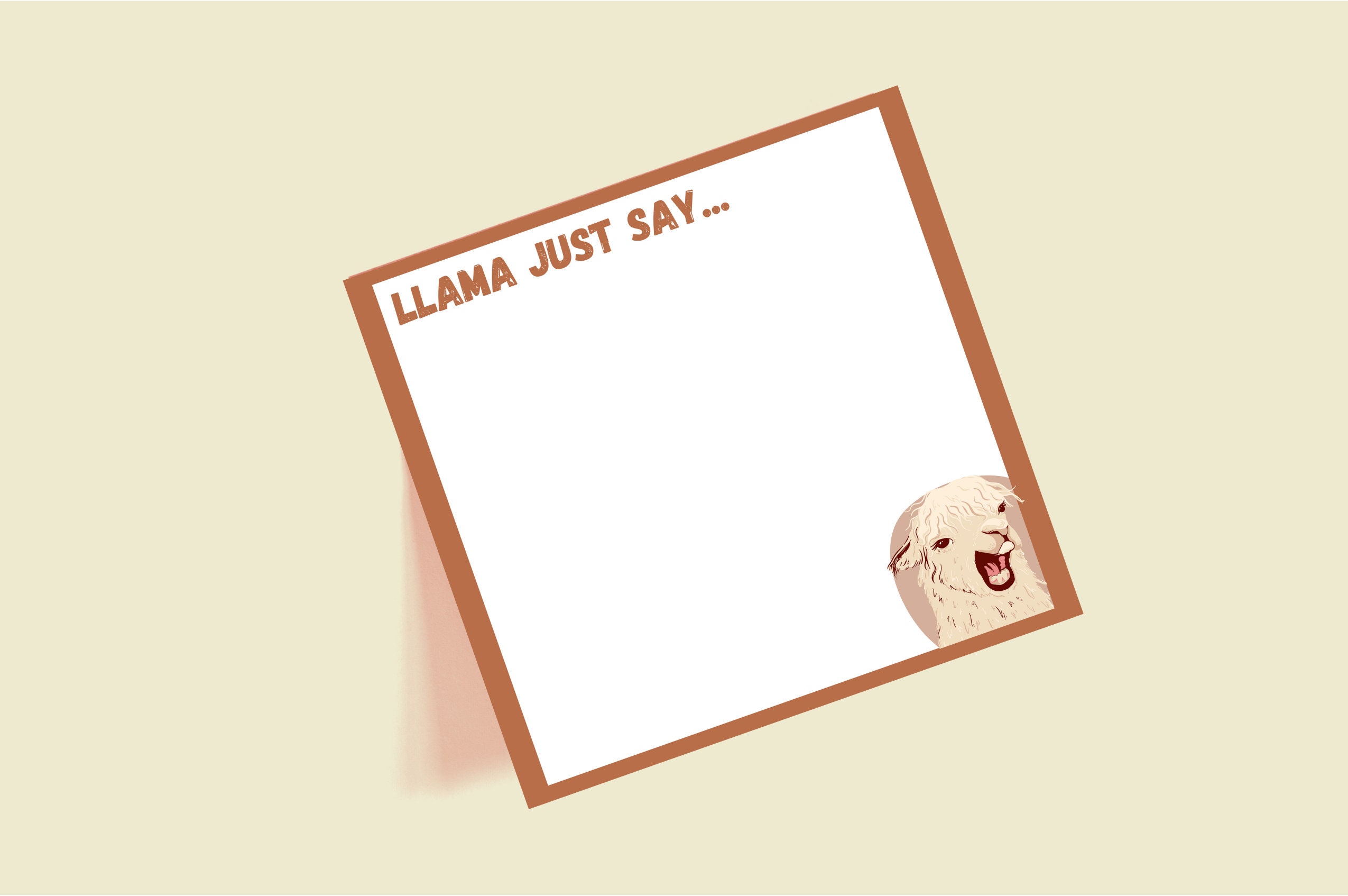 Sticky Notes Llama Cute Sticky Notes Sticky Memo Pad Funny Sticky Notes ...