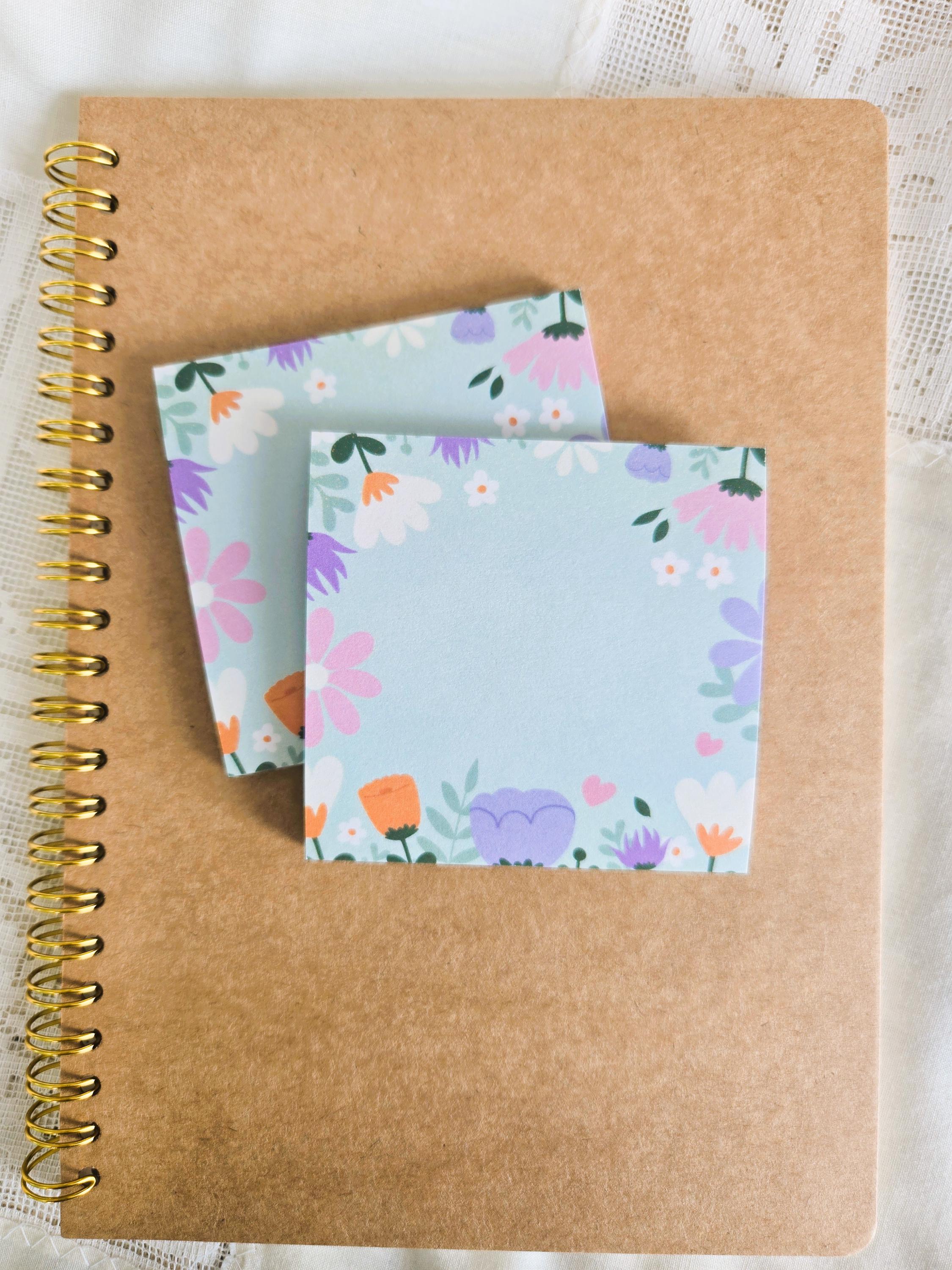 Floral Sticky Notes | Cute Sticky Notes | Gift for Her | Teacher Gifts ...