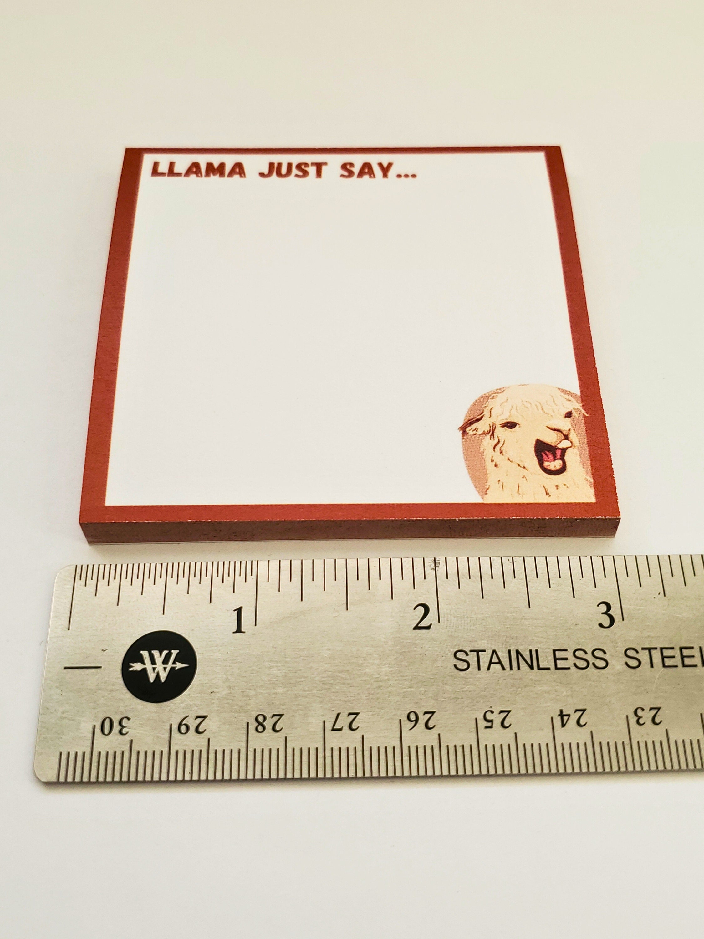 Sticky Notes Llama Cute Sticky Notes Sticky Memo Pad Funny Sticky Notes ...