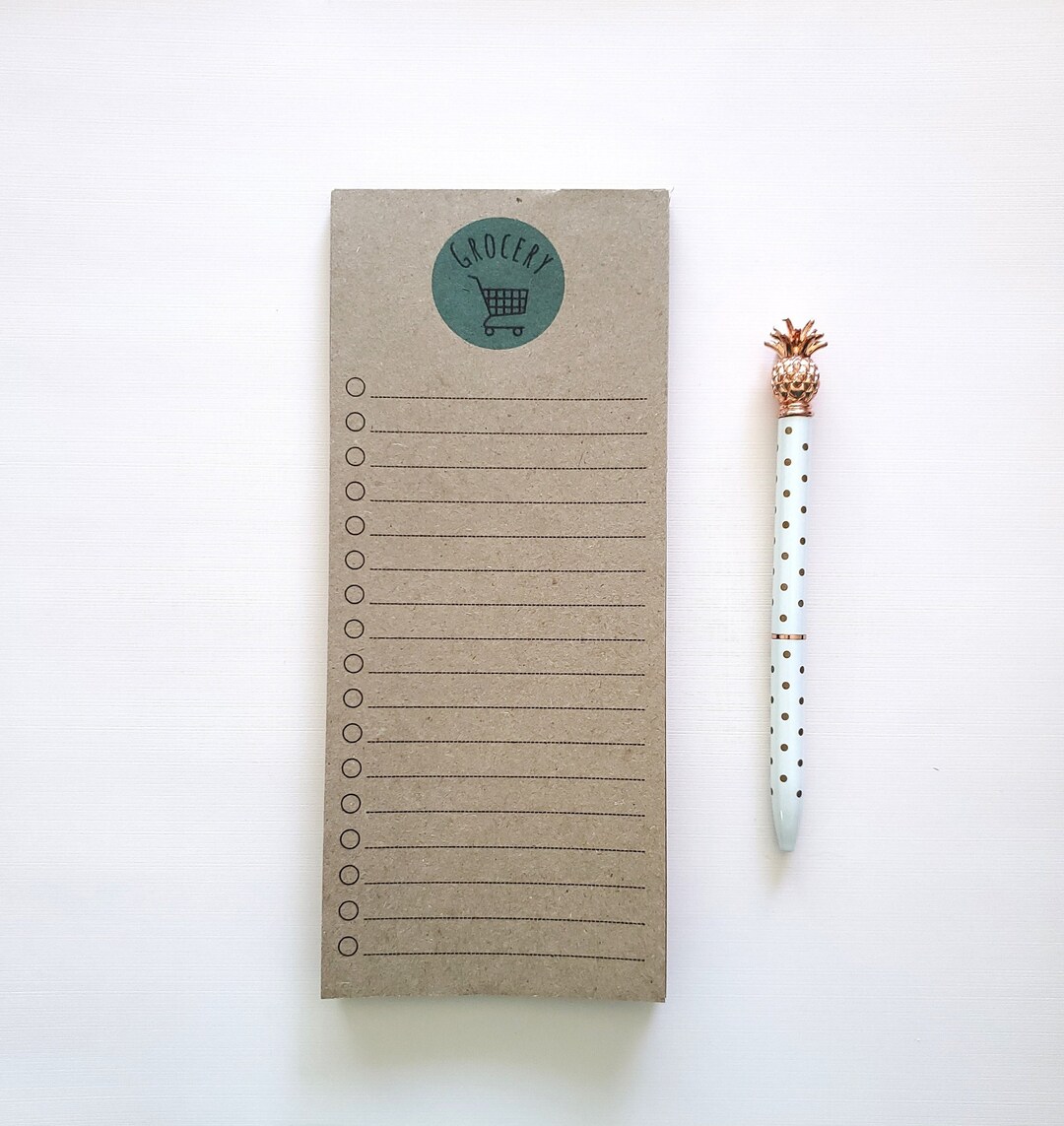 Kraft Paper Grocery List Notepad Recyclable Shopping List Eco-friendly ...
