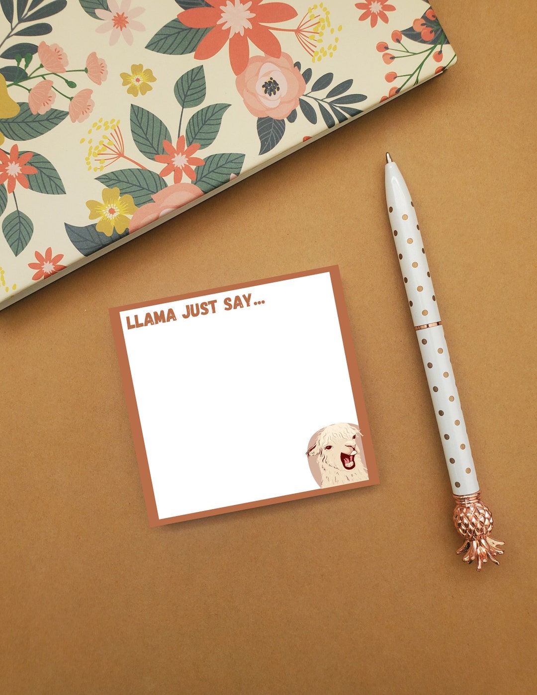 Sticky Notes Llama- Cute Sticky Notes - Sticky Memo Pad - Funny Sticky ...