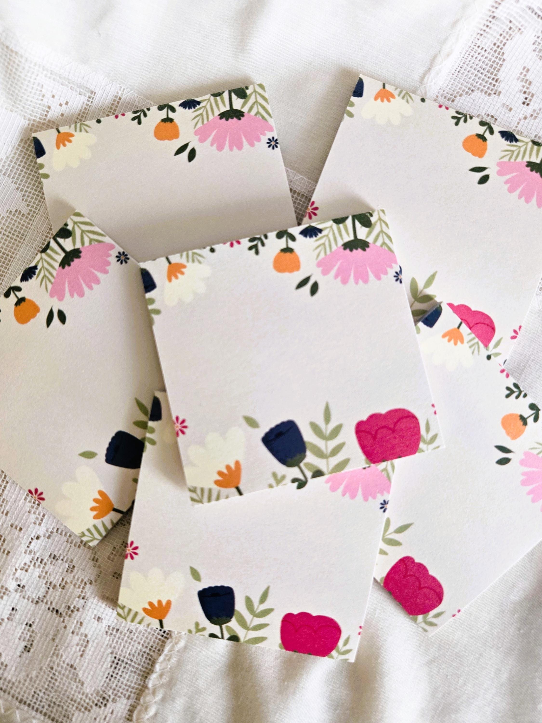 Floral Sticky Notes Cute Sticky Notes Gift for Her Teacher Gifts ...