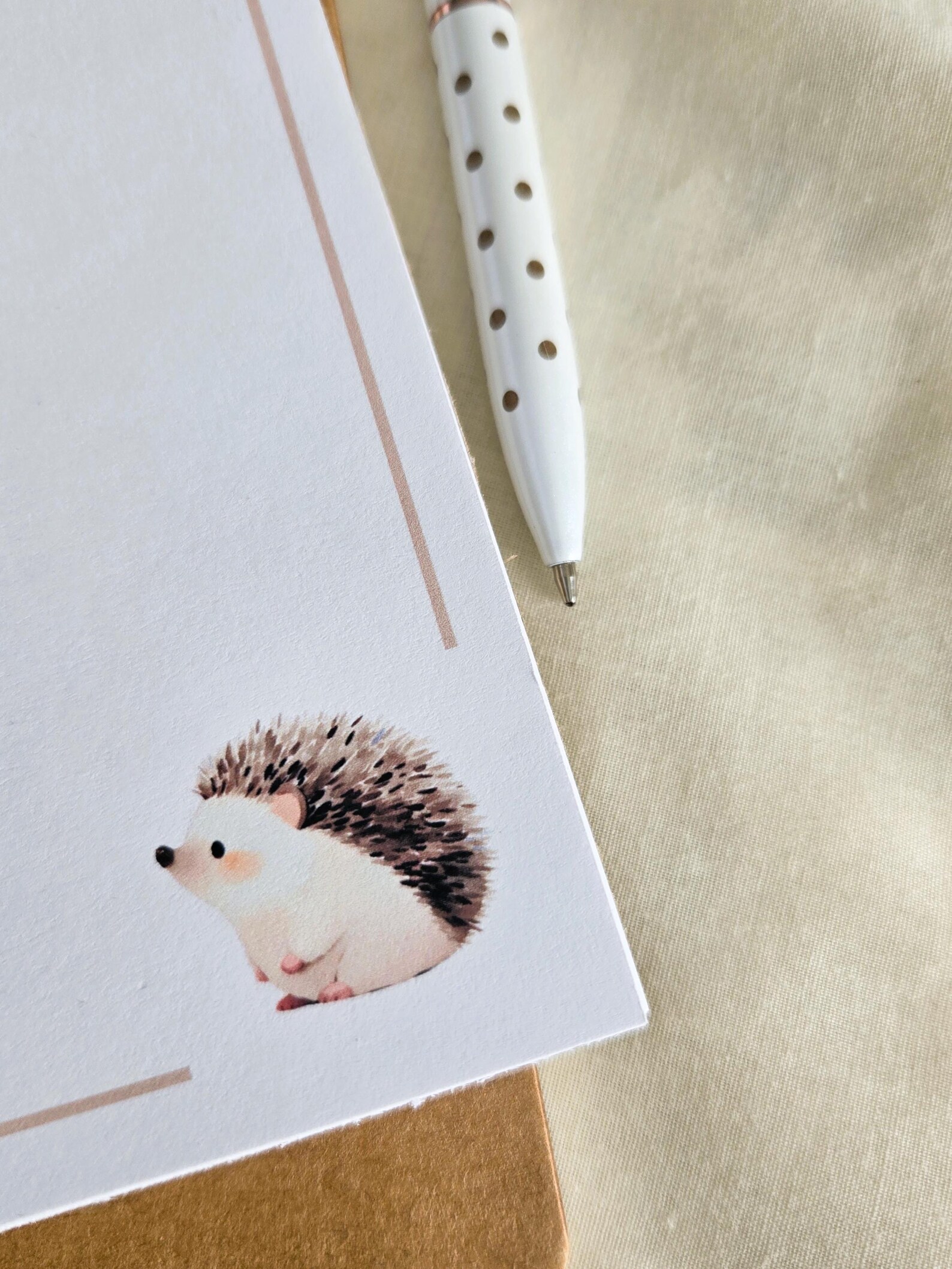 Hedgehog Notepad Gift for Her Animals Cute Stationery 5x7 Notepad ...