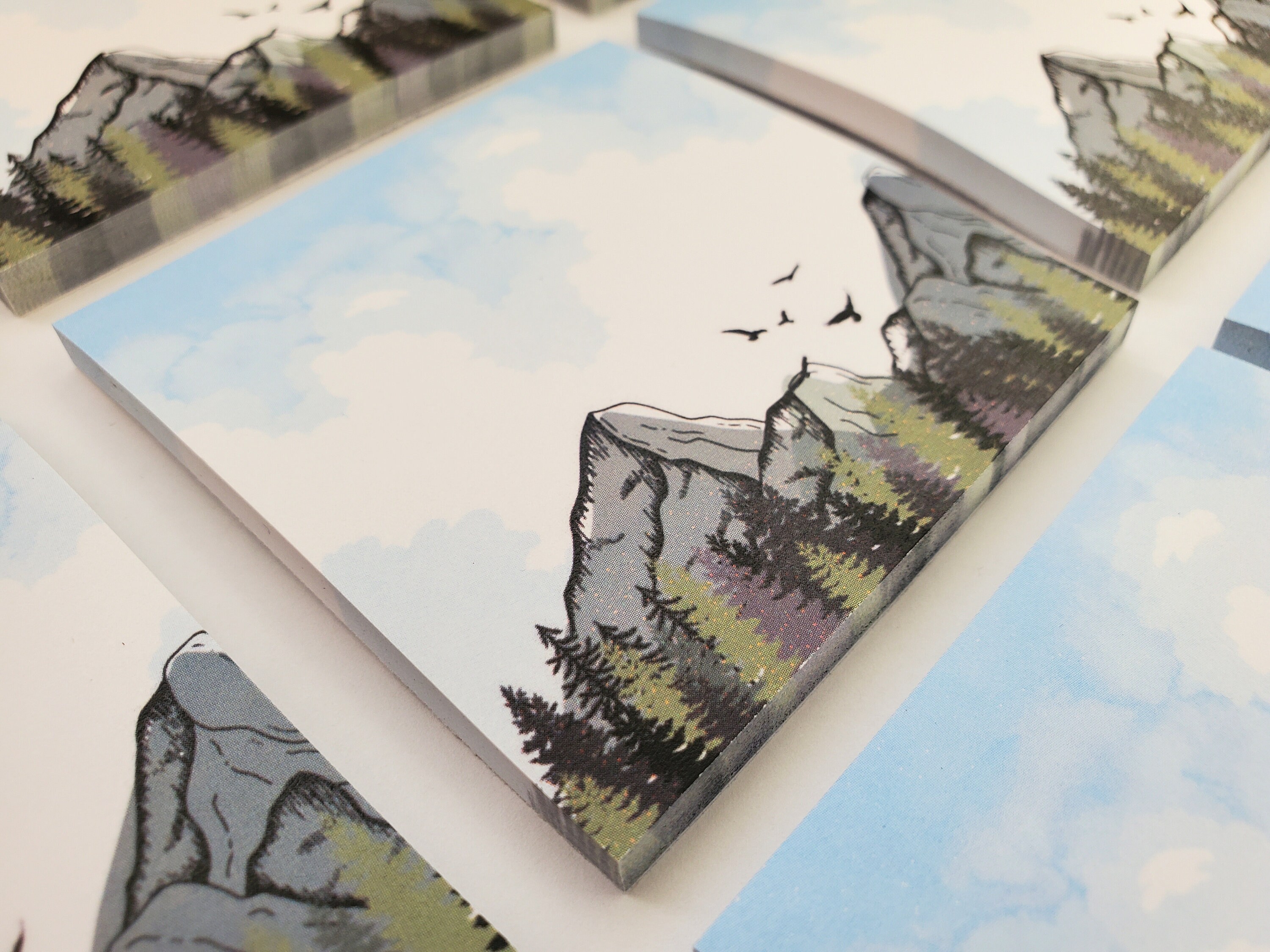 Sticky Notes Mountain Sky Cute Sticky Notes Sticky Memo Pad Nature ...