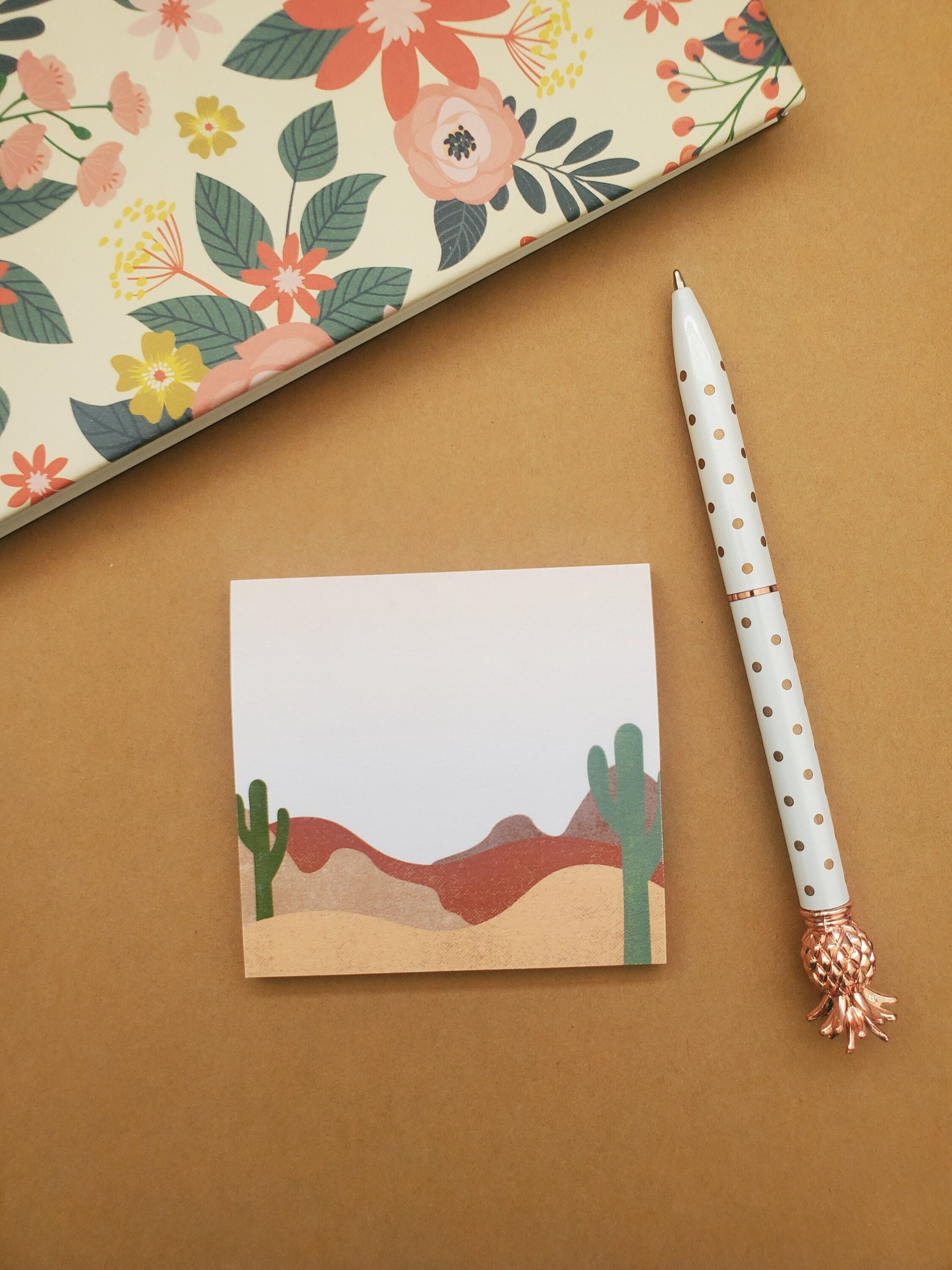 Sticky Notes Desert Oasis Cute Sticky Notes Sticky Memo Pad Nature ...