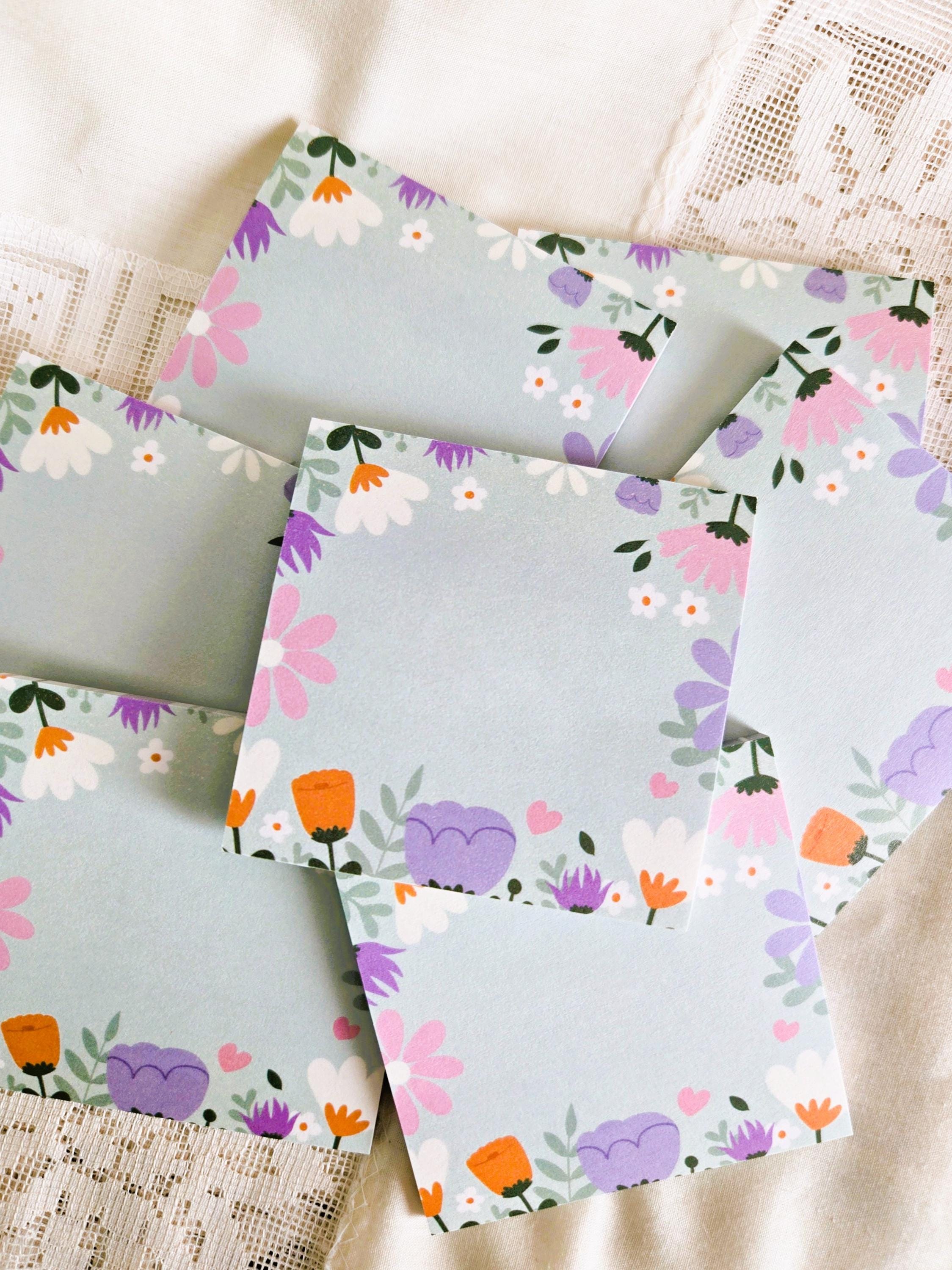 Floral Sticky Notes Cute Sticky Notes Gift for Her Teacher Gifts ...