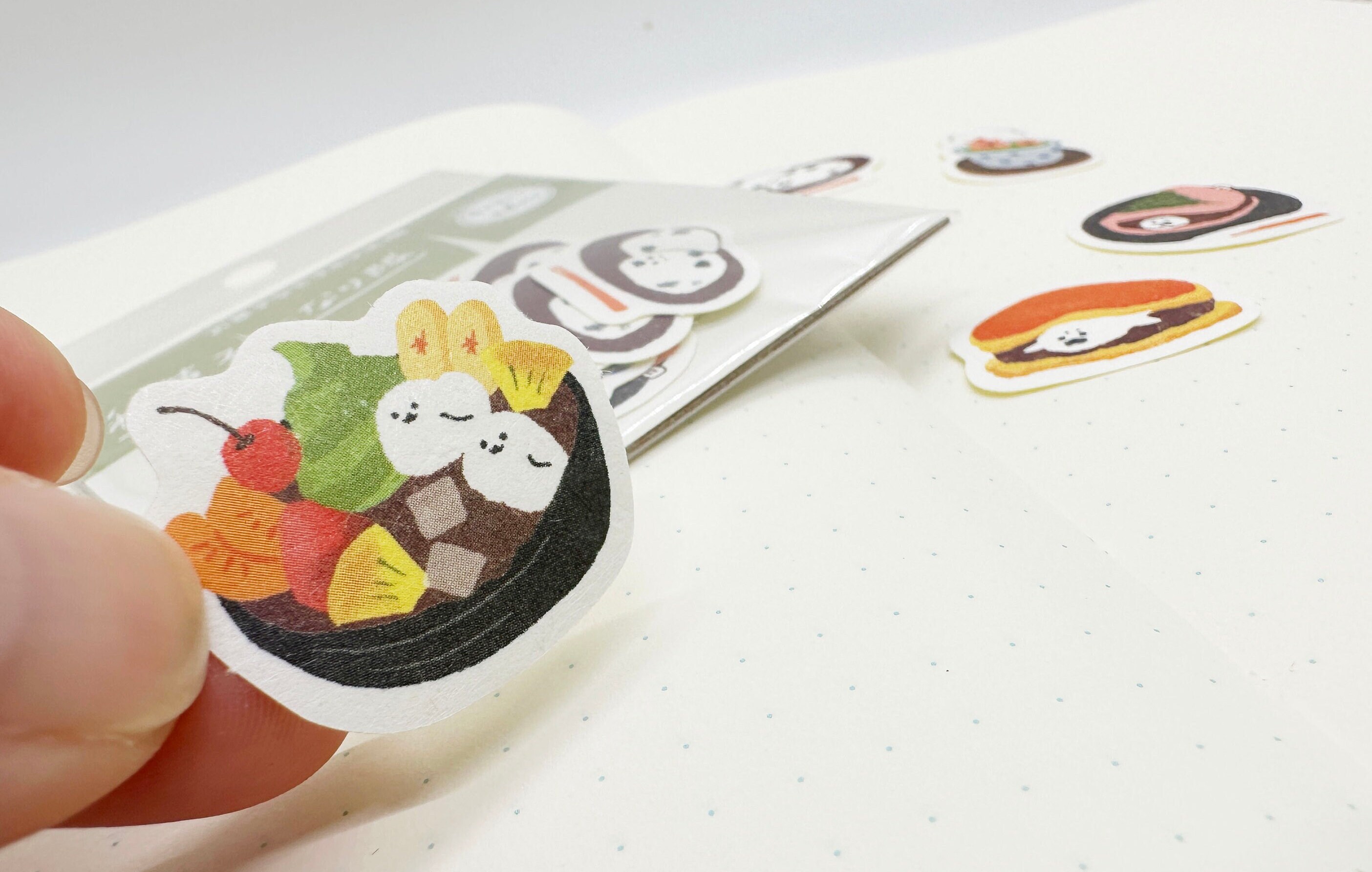 Japanese Paper Stickers Bread Wagashi Flake Seal - Etsy