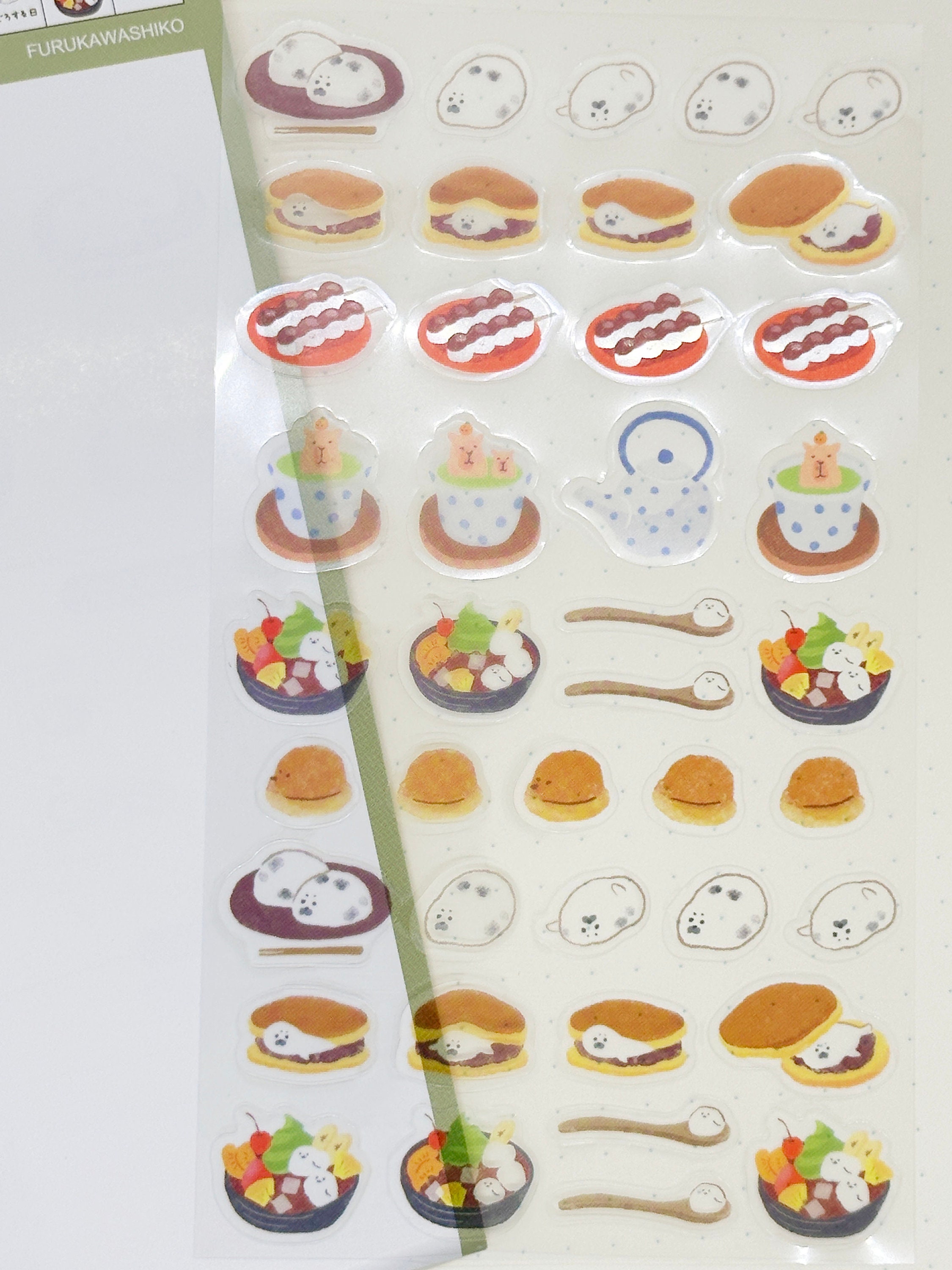 Japanese Clear Stickers Sheet Wagashi Bread - Etsy