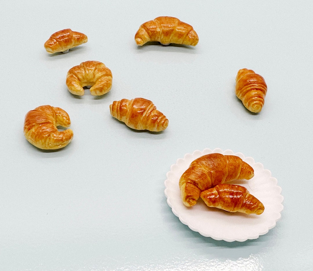 4 Mini Croissant Magnet Set - Etsy