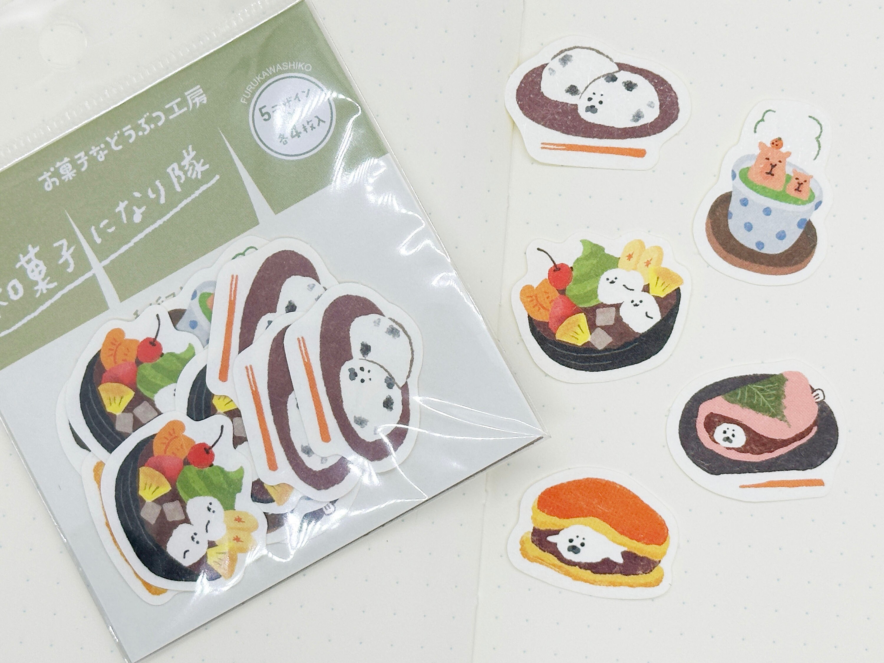 Japanese Paper Stickers | Bread - Wagashi | Flake Seal | Furukawashiko ...