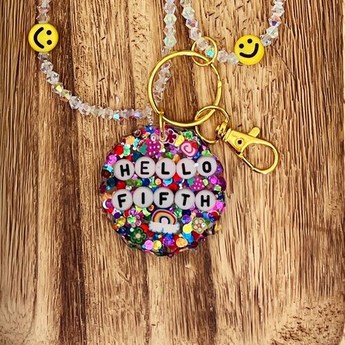 Boho Smiley Face Lanyard / Retro Happy Face / Groovy Smile - Etsy