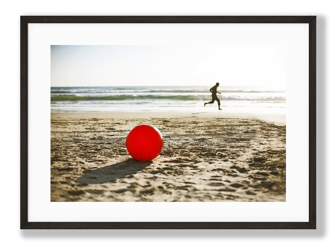 Red Ball Beach Run Jog Summer California Usa America Download Digital ...