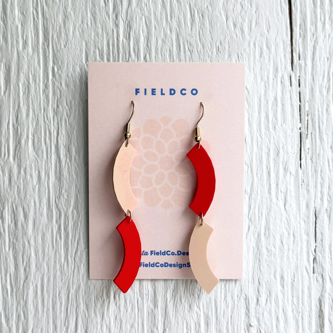 Long, Confetti Danglers 3D Printed - Etsy